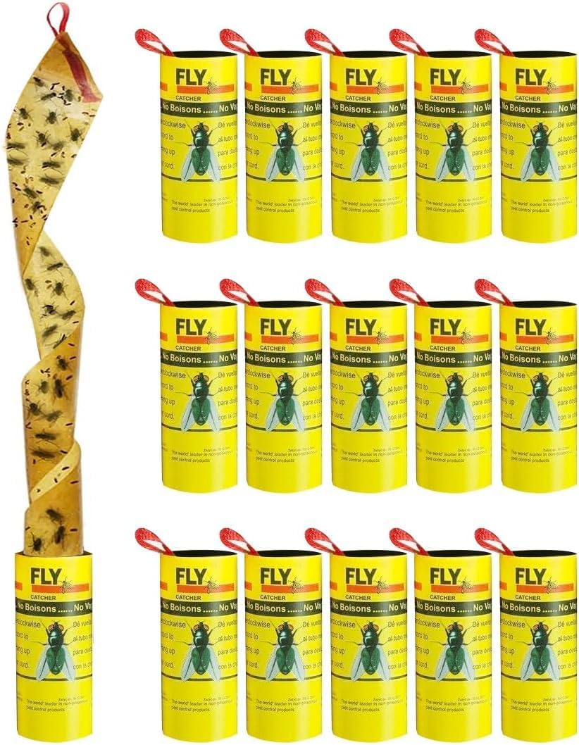 Plai 16 x Fliegenfänger Rollen Insektenfänger, Fliegenfalle ...