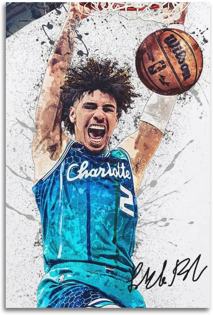 Amazon.com: SLSWHLX LaMelo Ball Signed Poster, 12x18 inches, Unframed ...
