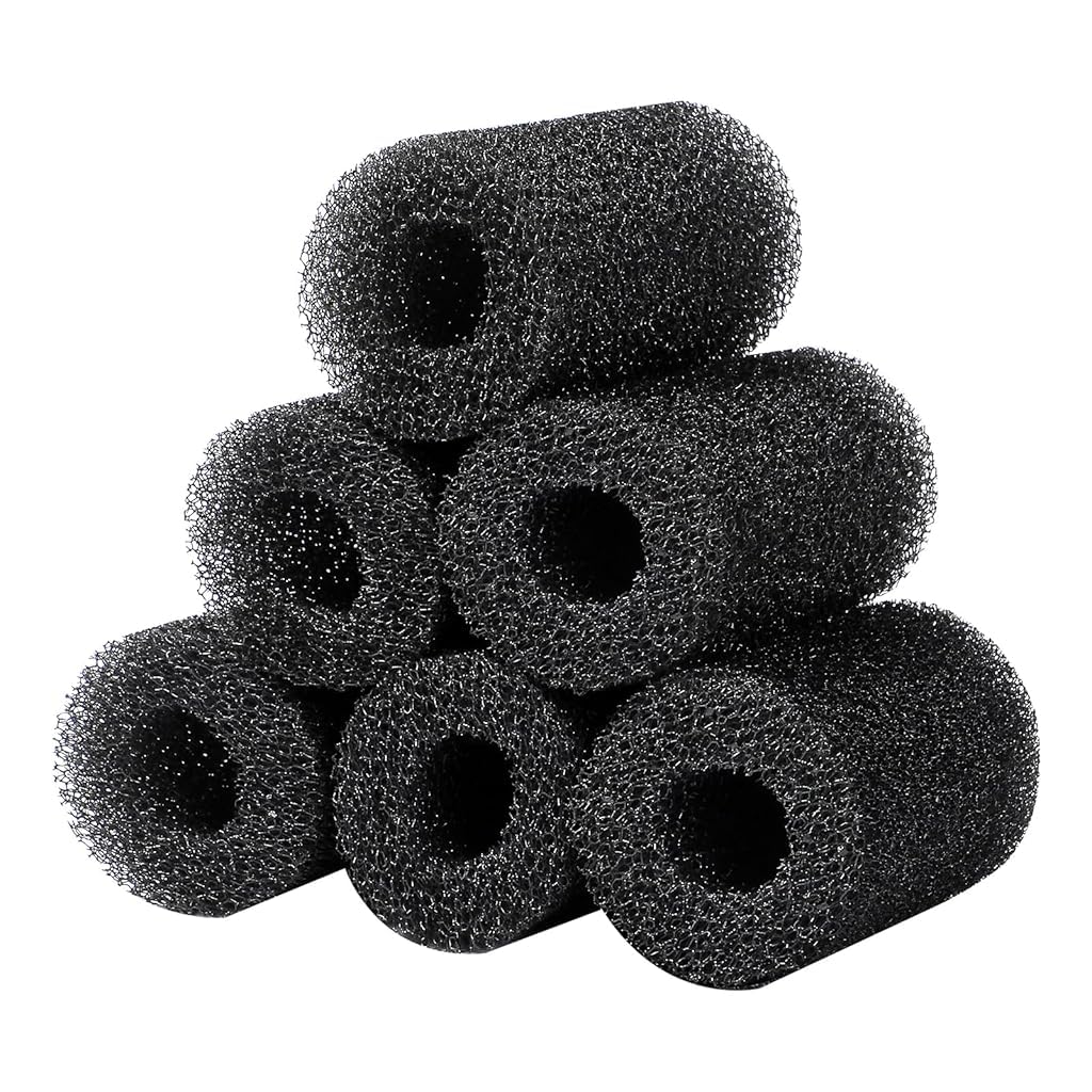 Qpets® 6Pcs Filteration Sponge Sleeves for Fish Tank Water Inlet Pipe ...