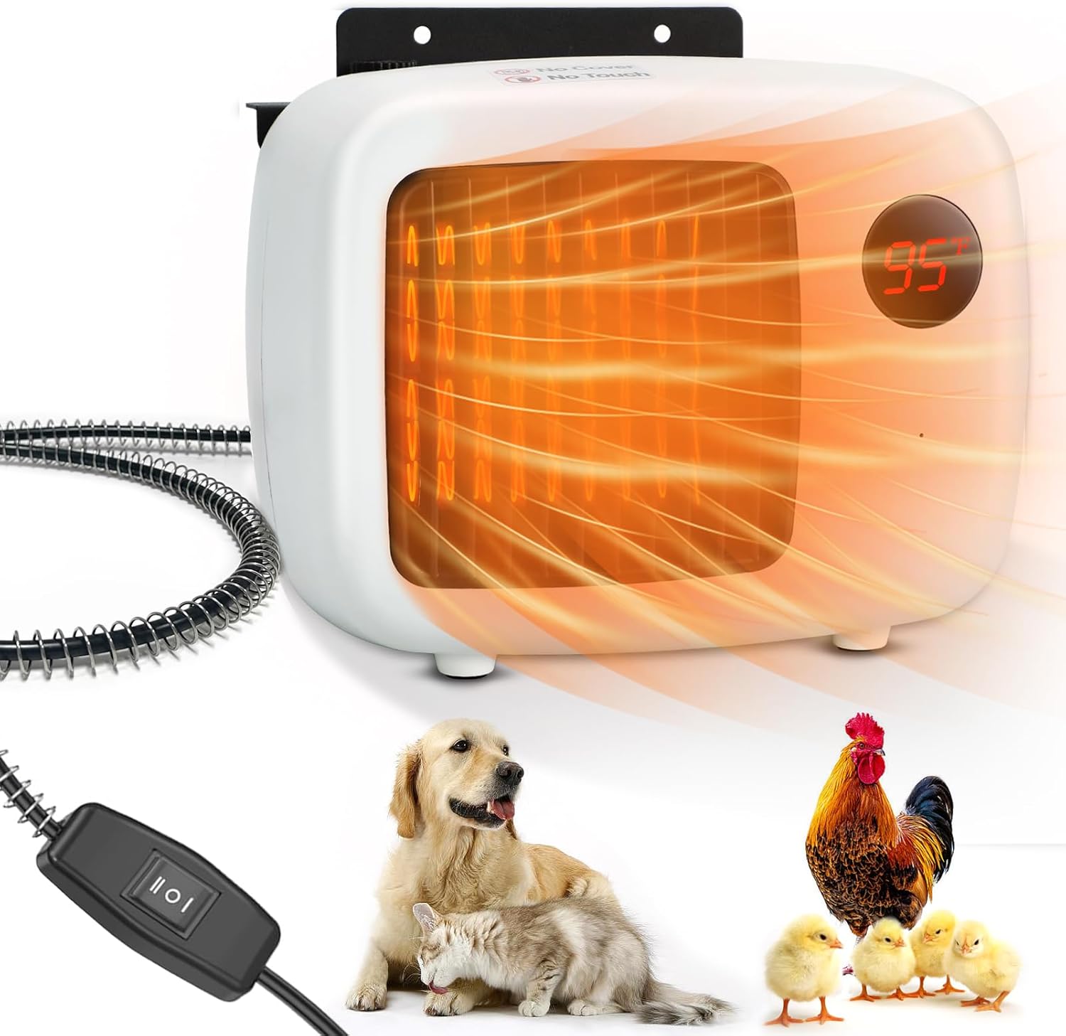 Amazon.com: Rypet Dog House Heater with Thermostat, 200W/400W Safe ...