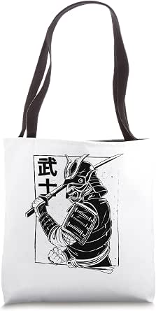 Amazon.com: Japanese Samurai Warrior with Kabuto & Katana Tote Bag ...