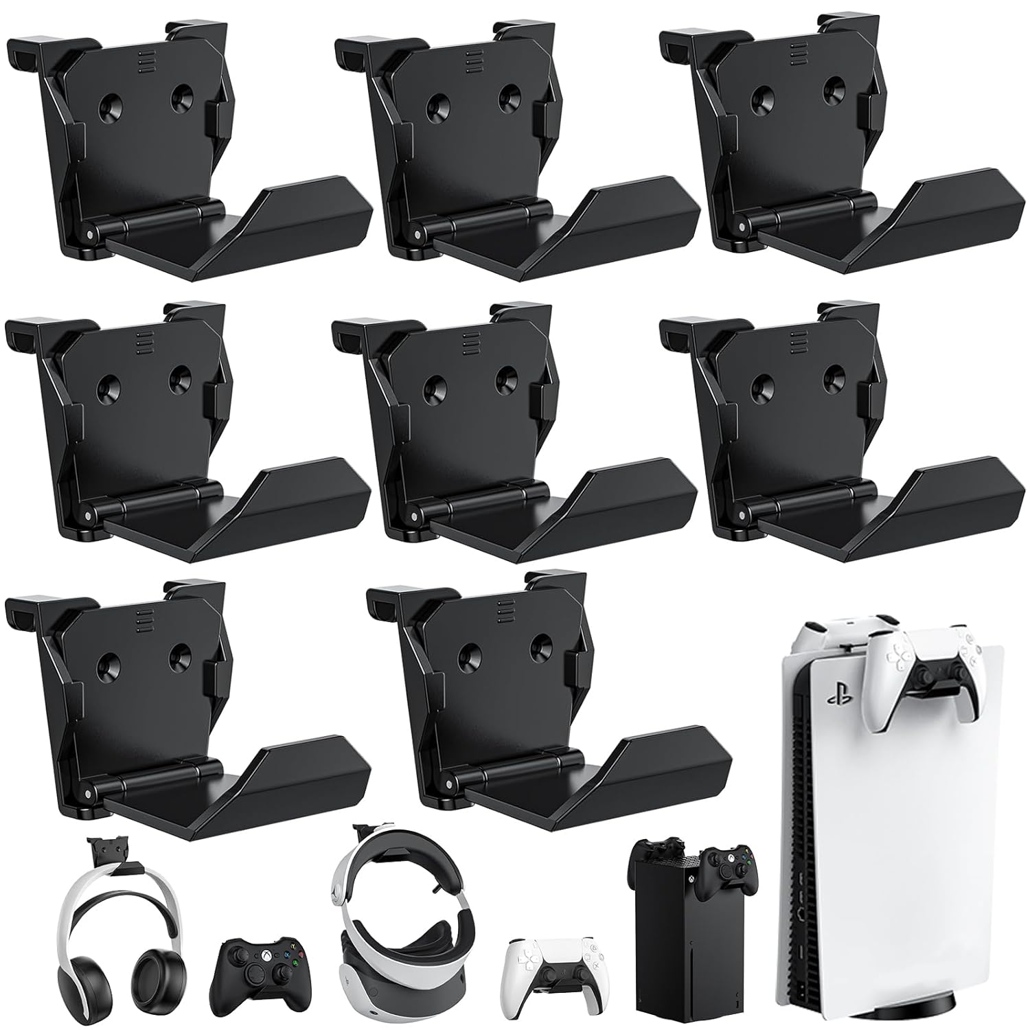 Amazon.com: KUNSLUCK 8 Pack Controller Wall Mount for PS5, Xbox, Switch ...