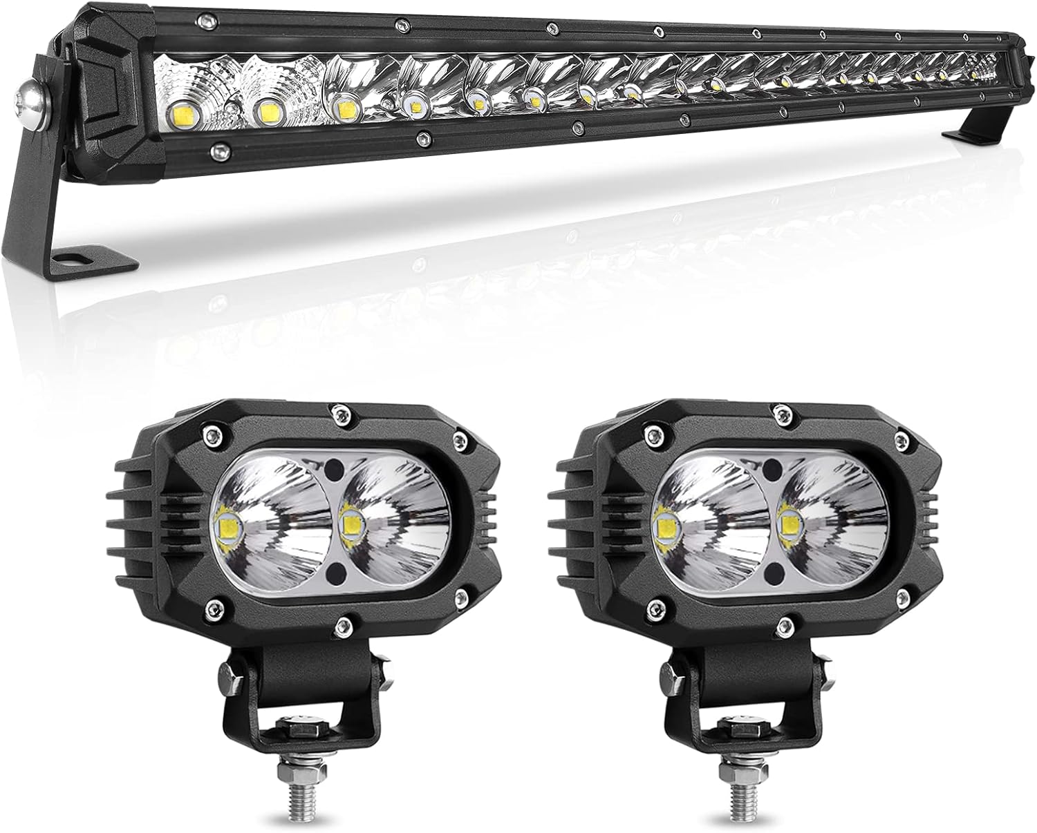 Amazon.com: Rigidhorse 22 Inch Single Row Flood Spot Beam Combo & 4 ...