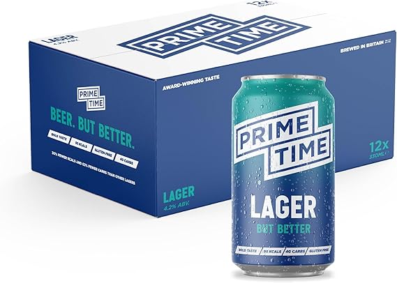 Prime Time Lager 4.2% ABV - Classic Full-Flavoured and Full-Strength ...