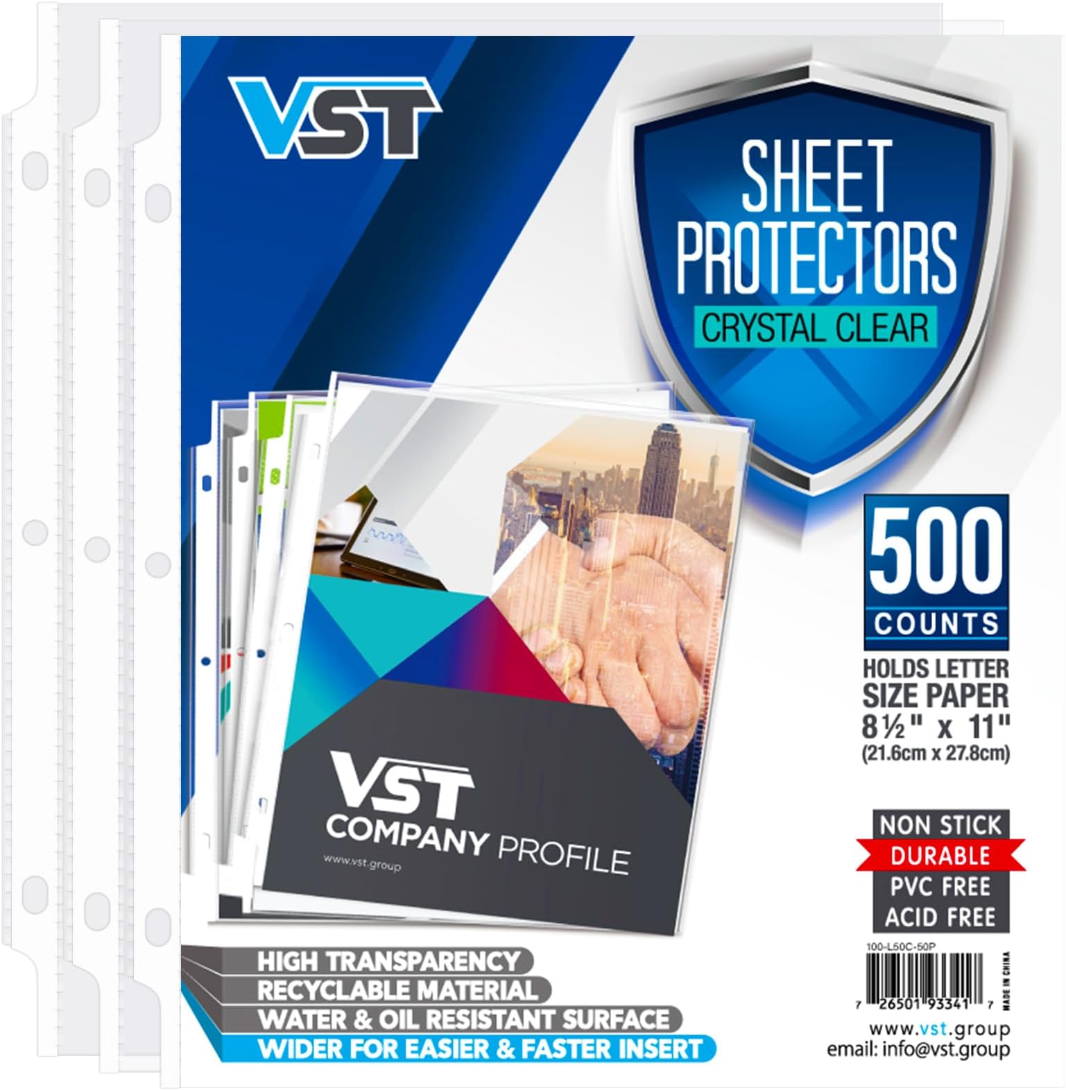 Amazon.com : Office Werks 250 Sheet, Heavy Duty Clear Page Protectors 8 ...