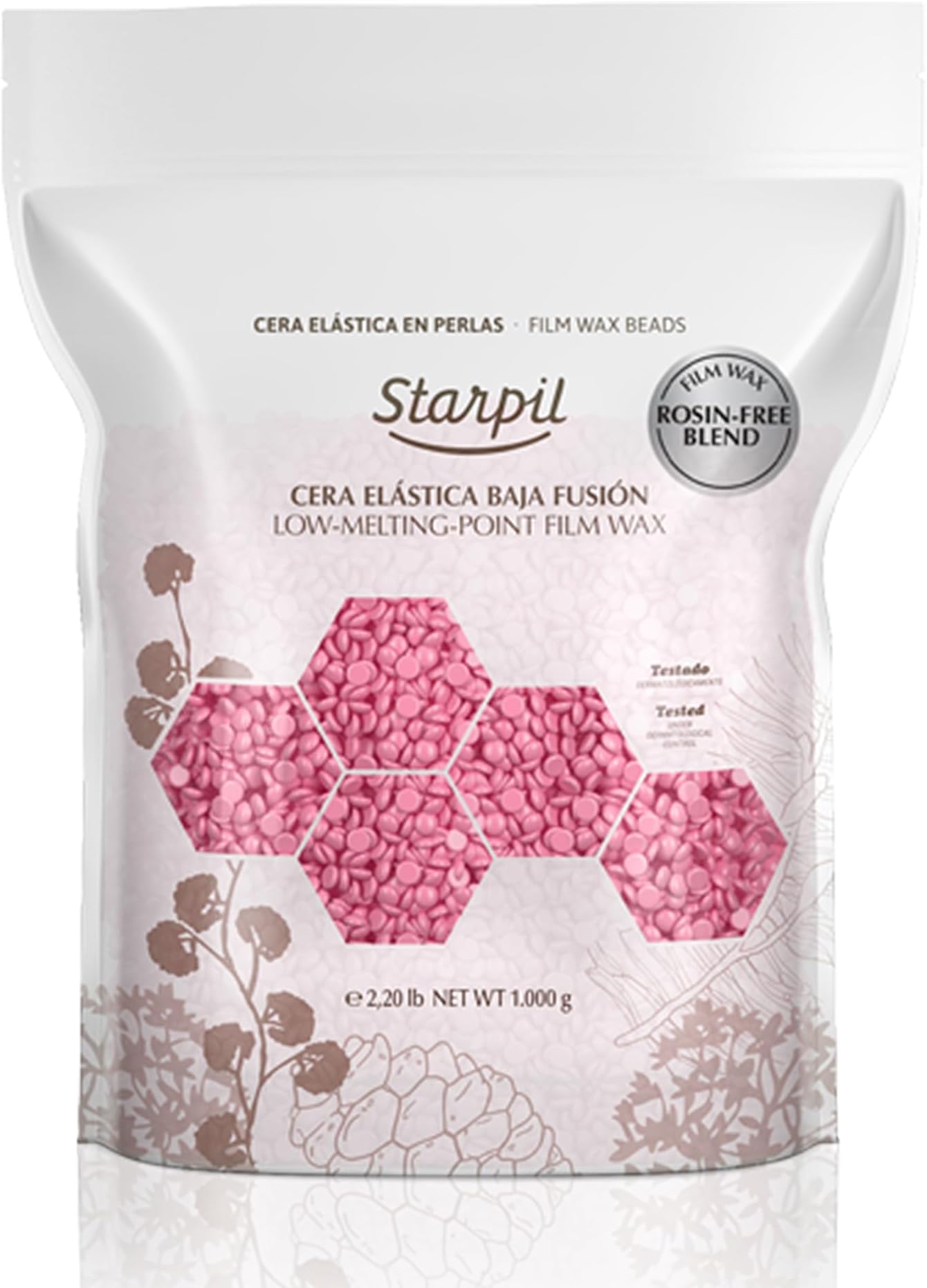 Amazon.com : Starpil Wax 1000g / 2.2 lb Rosin Free Pink Hard Wax Beads for Painless Hair Removal ...