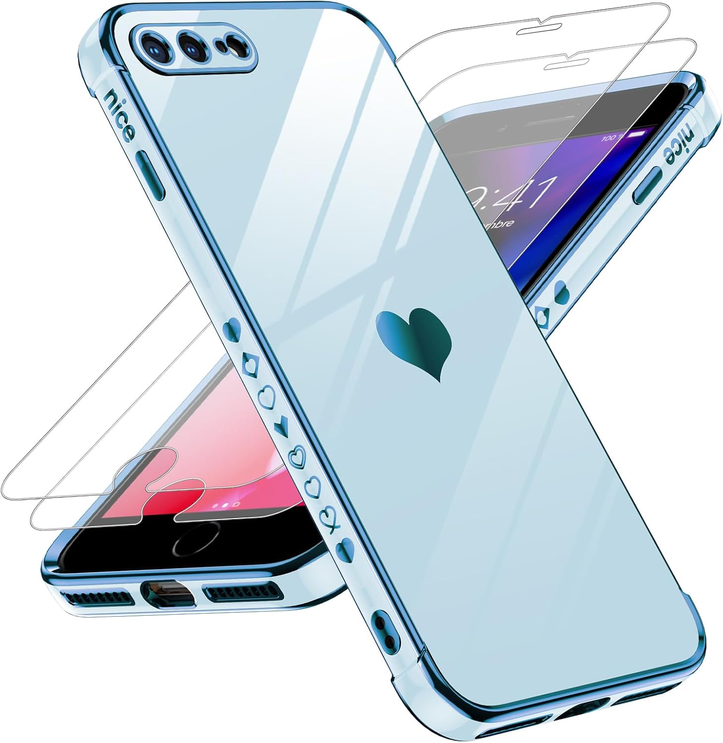 Amazon.com: LeYi for iPhone-7 Plus iPhone-8 Plus Phone Case: with ...