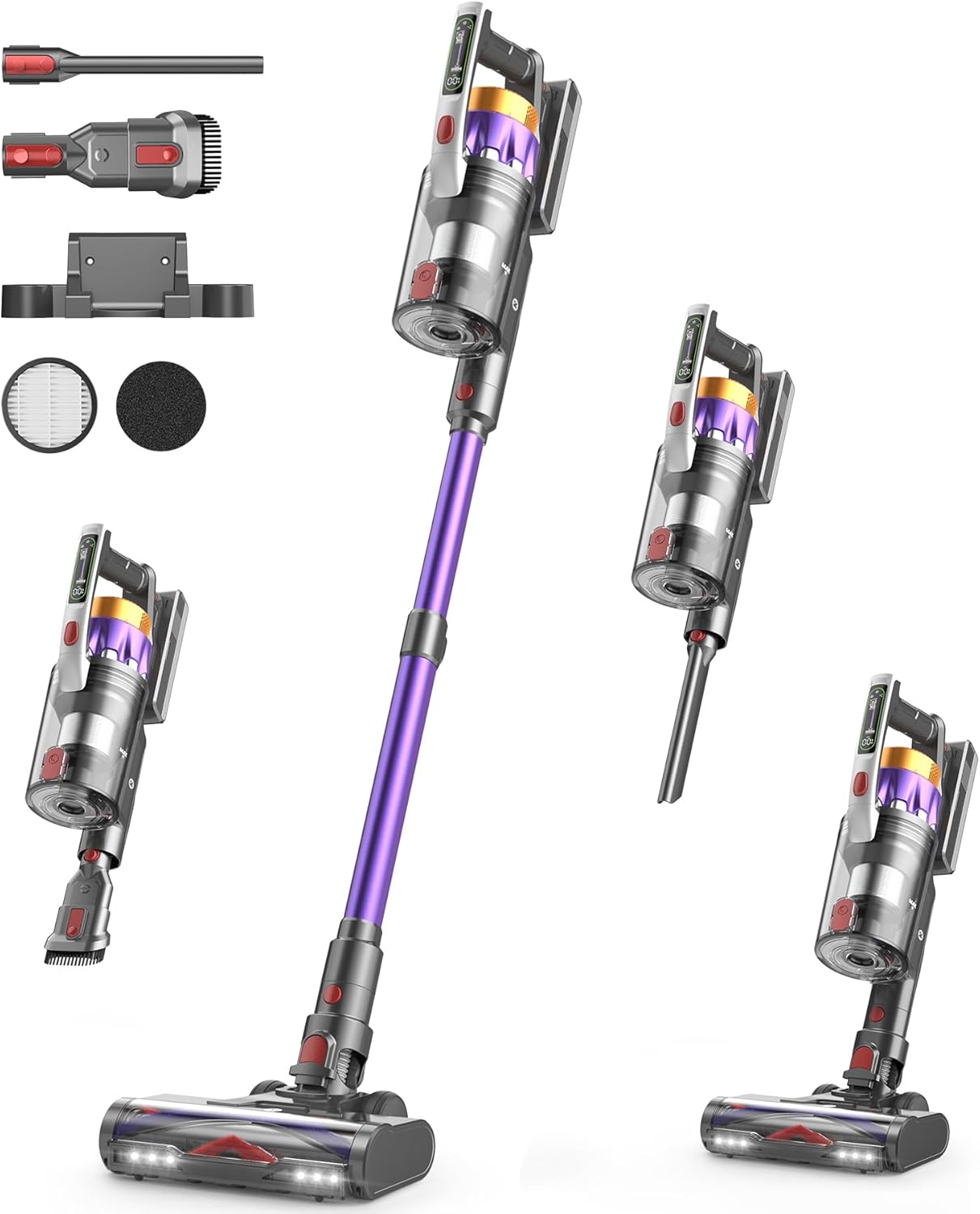 Amazon.com - NADALY Cordless Vacuum Cleaner, 650W 55KPA 70Mins Vacuum Cleaners for Home, Anti ...