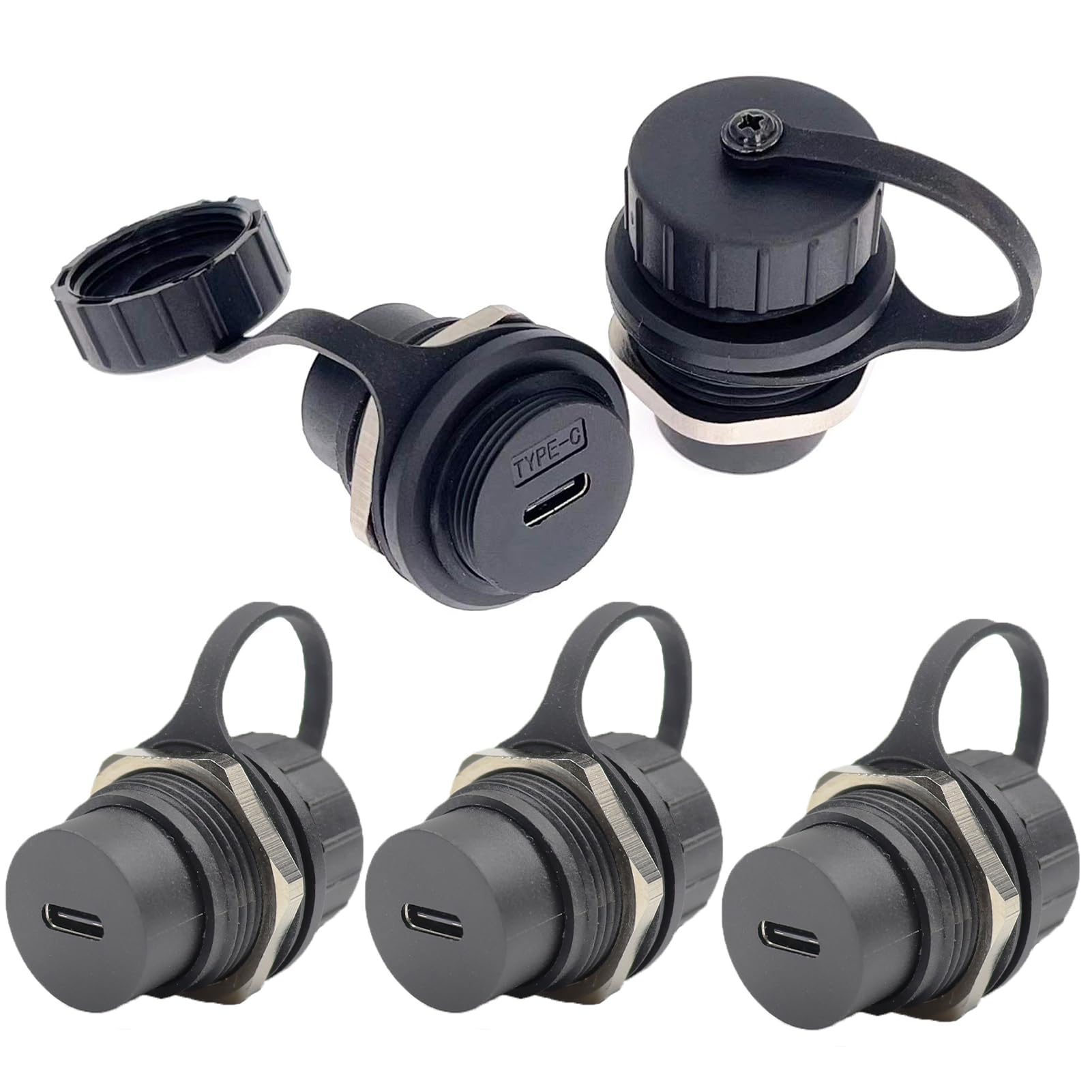 Amazon.com: ANMBEST 5PCS USB 3.1 Type C Panel Mounting Waterproof ...