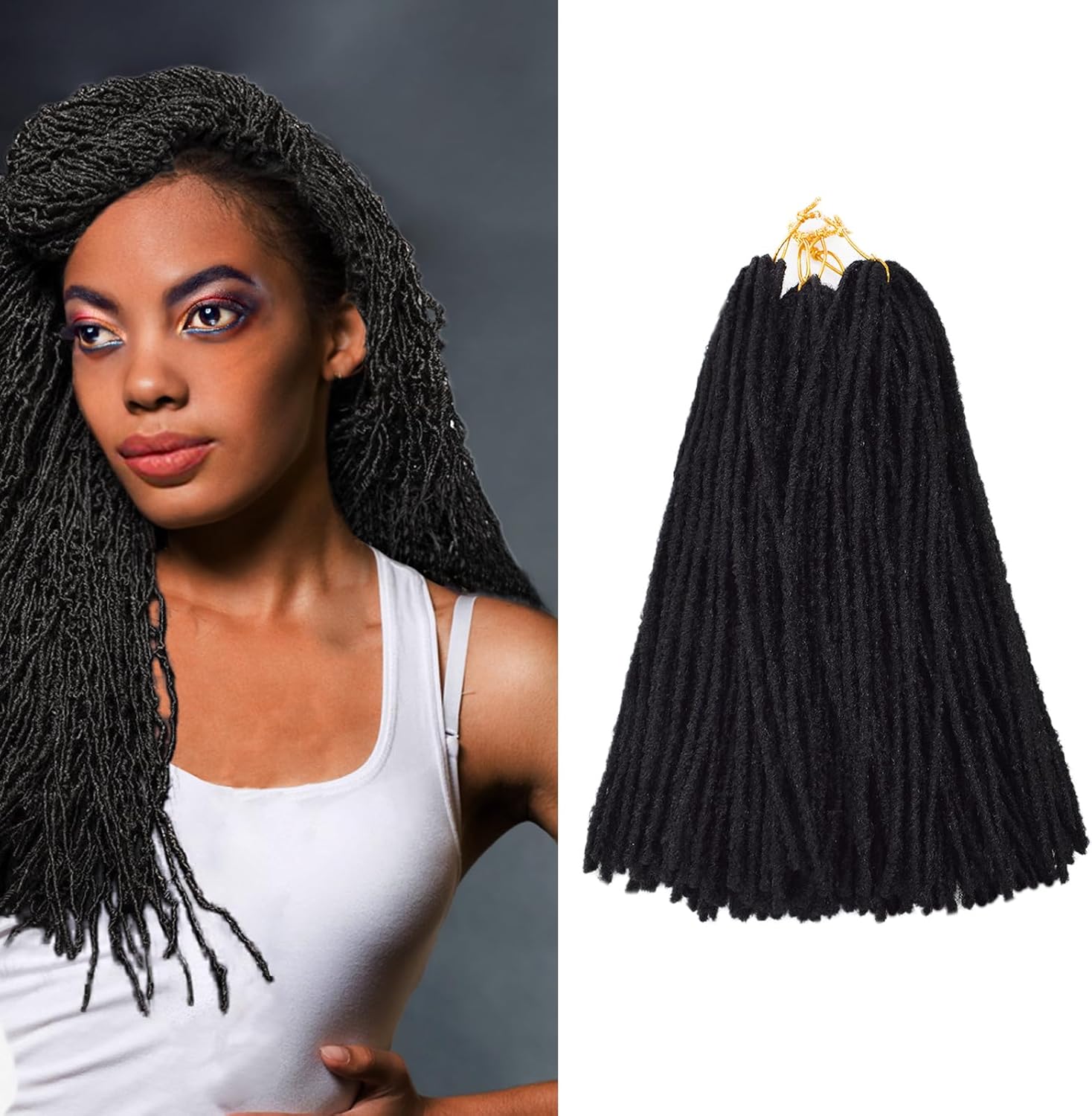 Amazon.com : FREESHOW 10 Inch Micro locs Crochet Hair Braids for Women ...