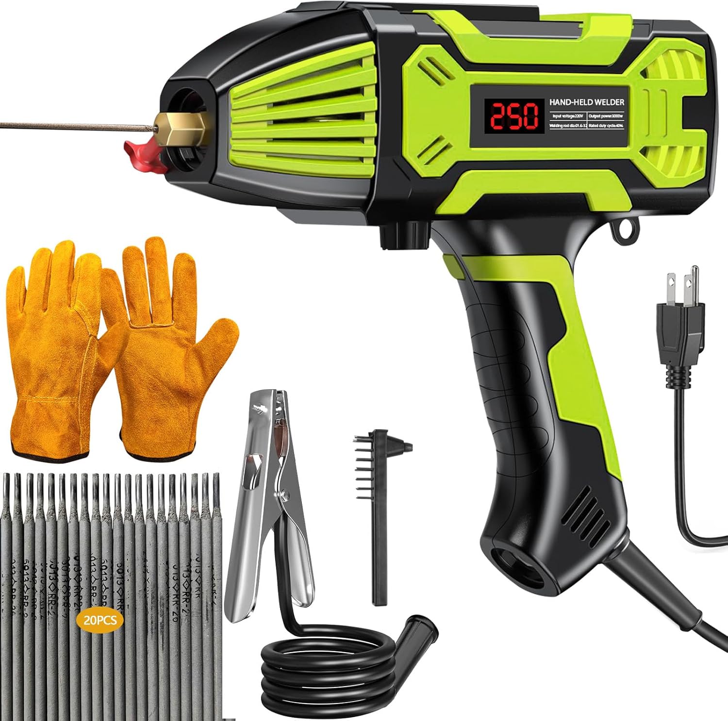 Hand Held Welder, 110V 20-250A Adjust Portable Welder with Rotary ...