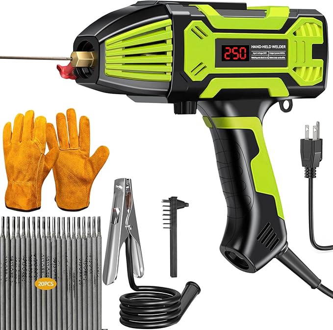 Hand Held Welder, 110V 20-250A Adjust Portable Welder with Rotary ...