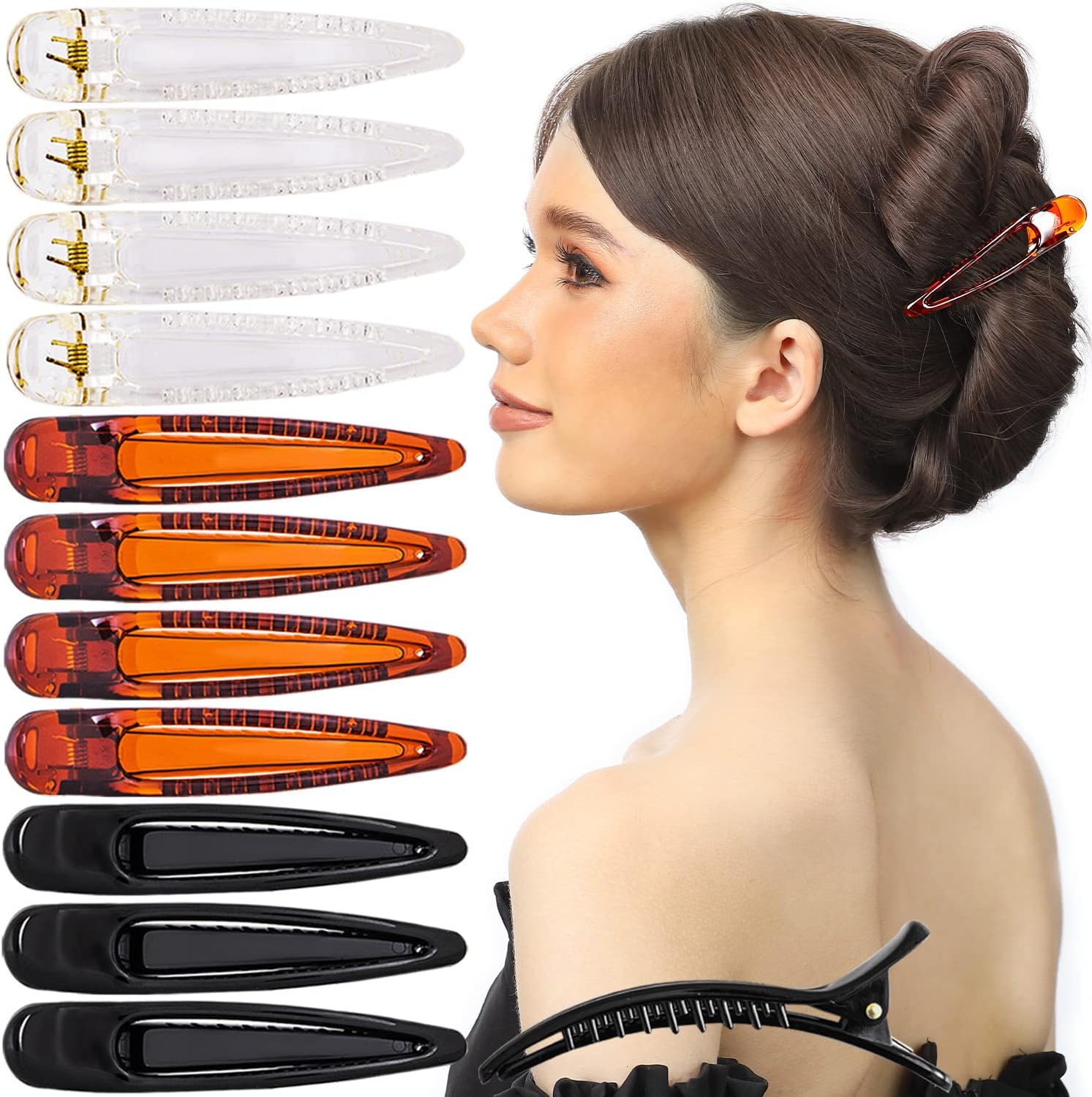 Amazon.com : RC ROCHE ORNAMENT 6 Pcs Womens French Barrette Classic ...