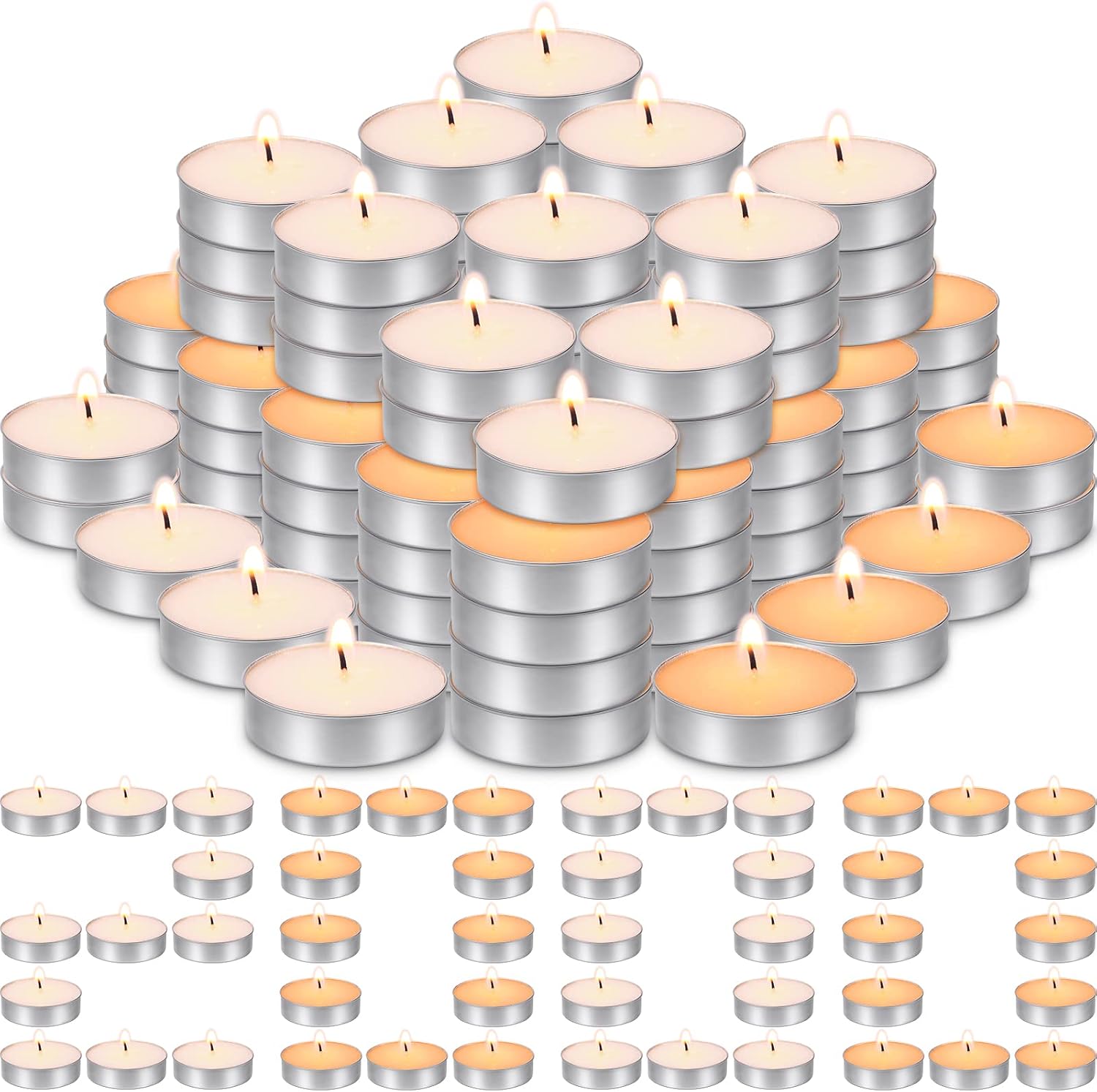 Amazon.com: MTLEE 2000 Pcs Tea Light Candles Bulk Unscented Tealight ...