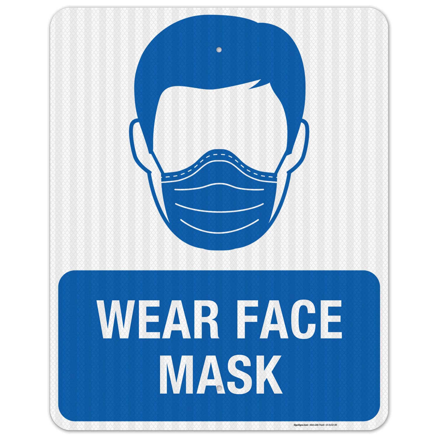 Buy Please Wear Face Mask Sign, 24x30 Inches, 3M EGP Reflective .080 ...