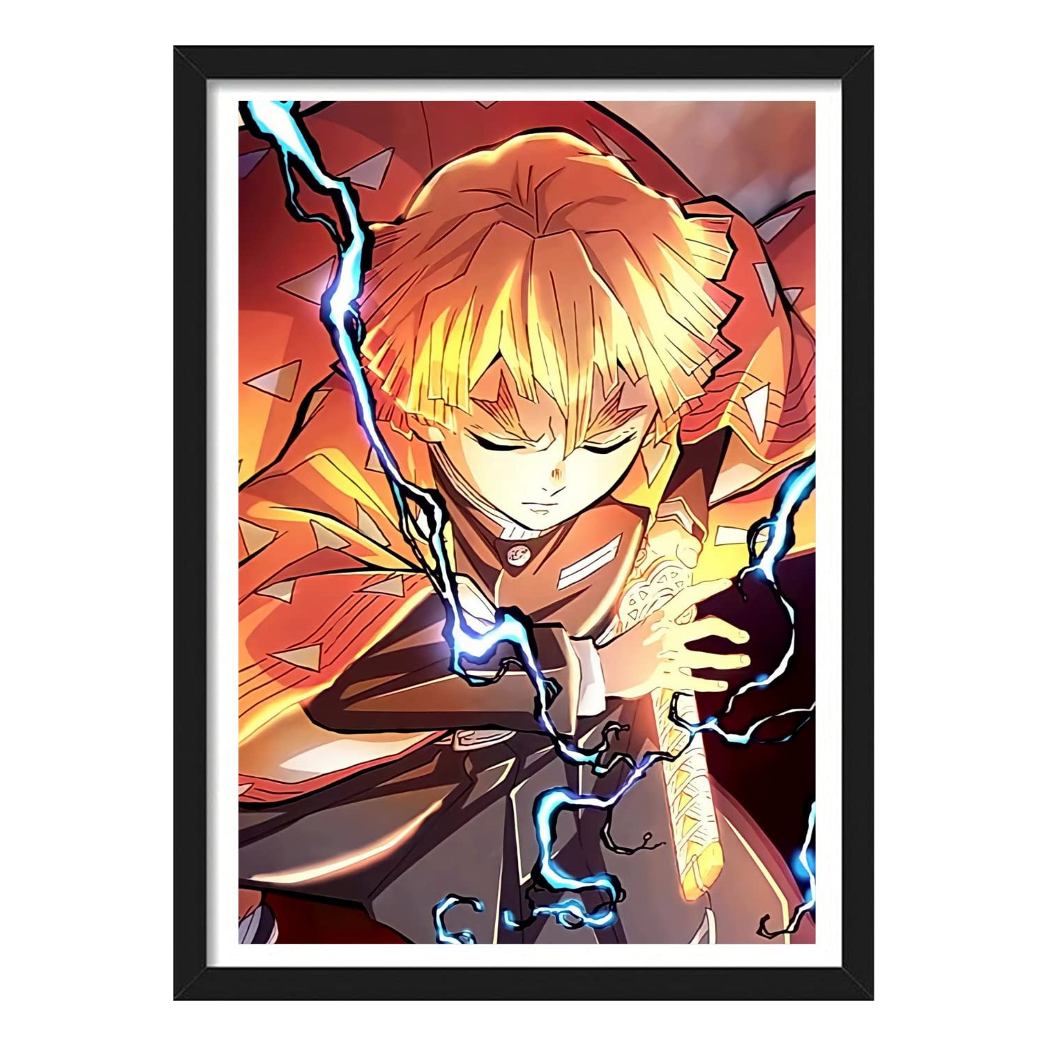 YourCanvas | Zenitsu Agatsuma | Demon Slayer Framed Poster | Anime ...