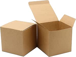Amazon.com: Oletx 25 Pcs Brown Paper Gift Boxes, Small Candy Boxes Bulk ...