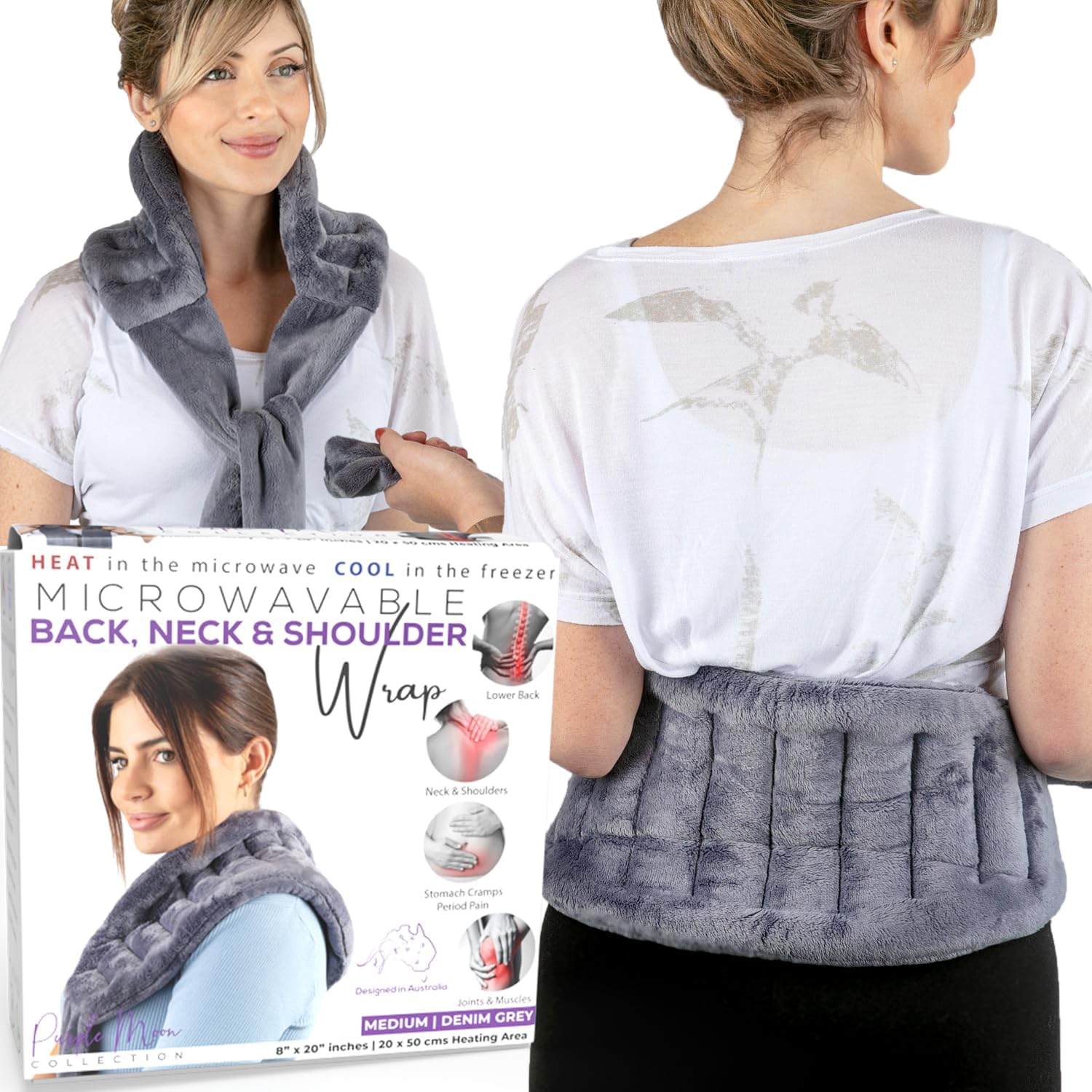 Amazon.com: THERMA-STRETCH Back Heating Pad - Microwaveable Lumbar Wrap ...