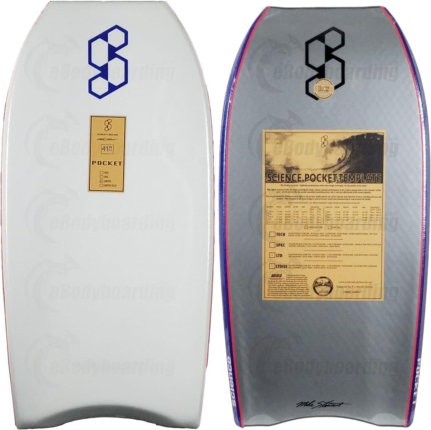 Amazon.com : Mike Stewart Science Bodyboard Pocket LTD Polypropylene ...