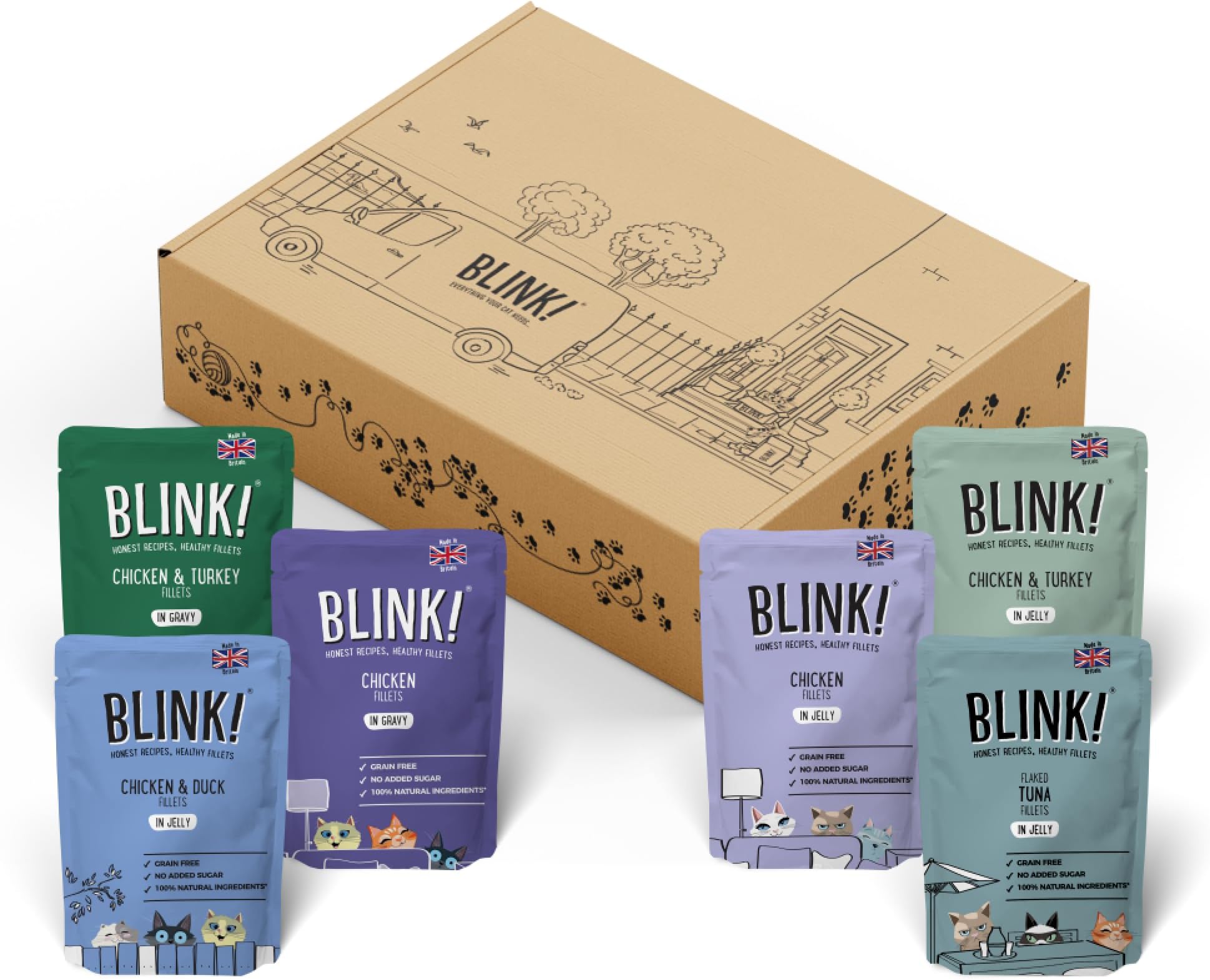 Butchers Pet Things Blink Fish Fillets & Roasted Chicken Cat Food Pouch ...