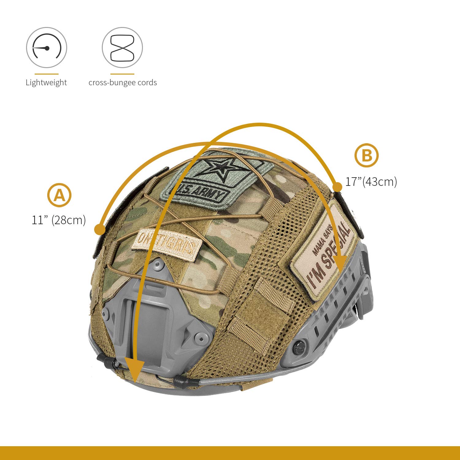 Snapklik.com : OneTigris Helmet Cover, Tactical Fast Helmet Cloth For ...
