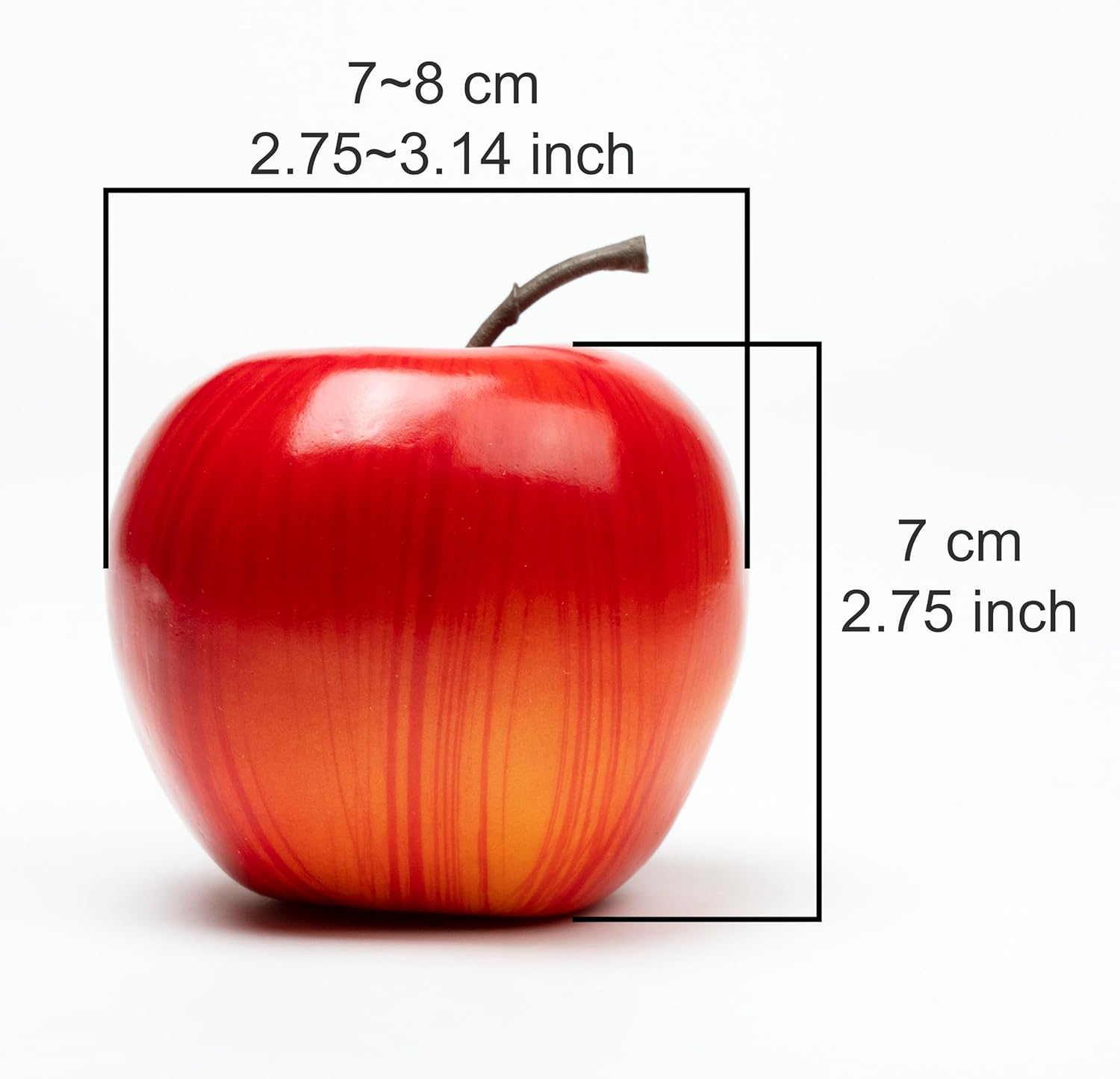 12 manzanas falsas de 8 pulgadas para decoración de manzanas de ...