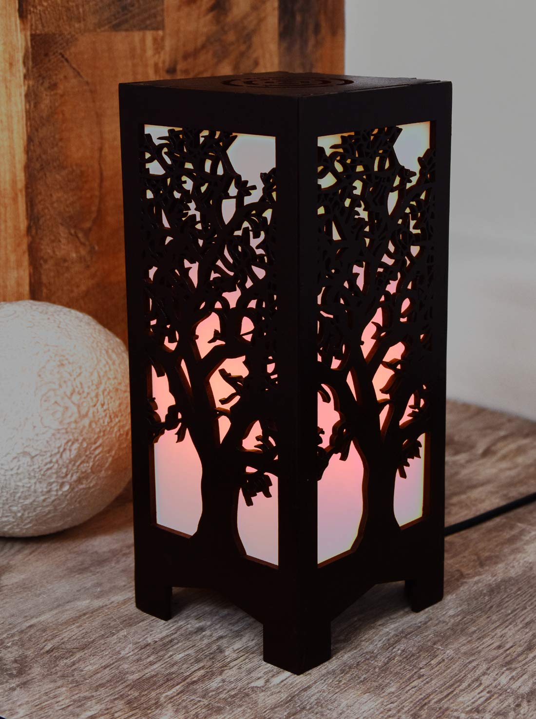 Buy LSD New Wooden Table Lamp with Creative Laser Cutting Design(Color ...