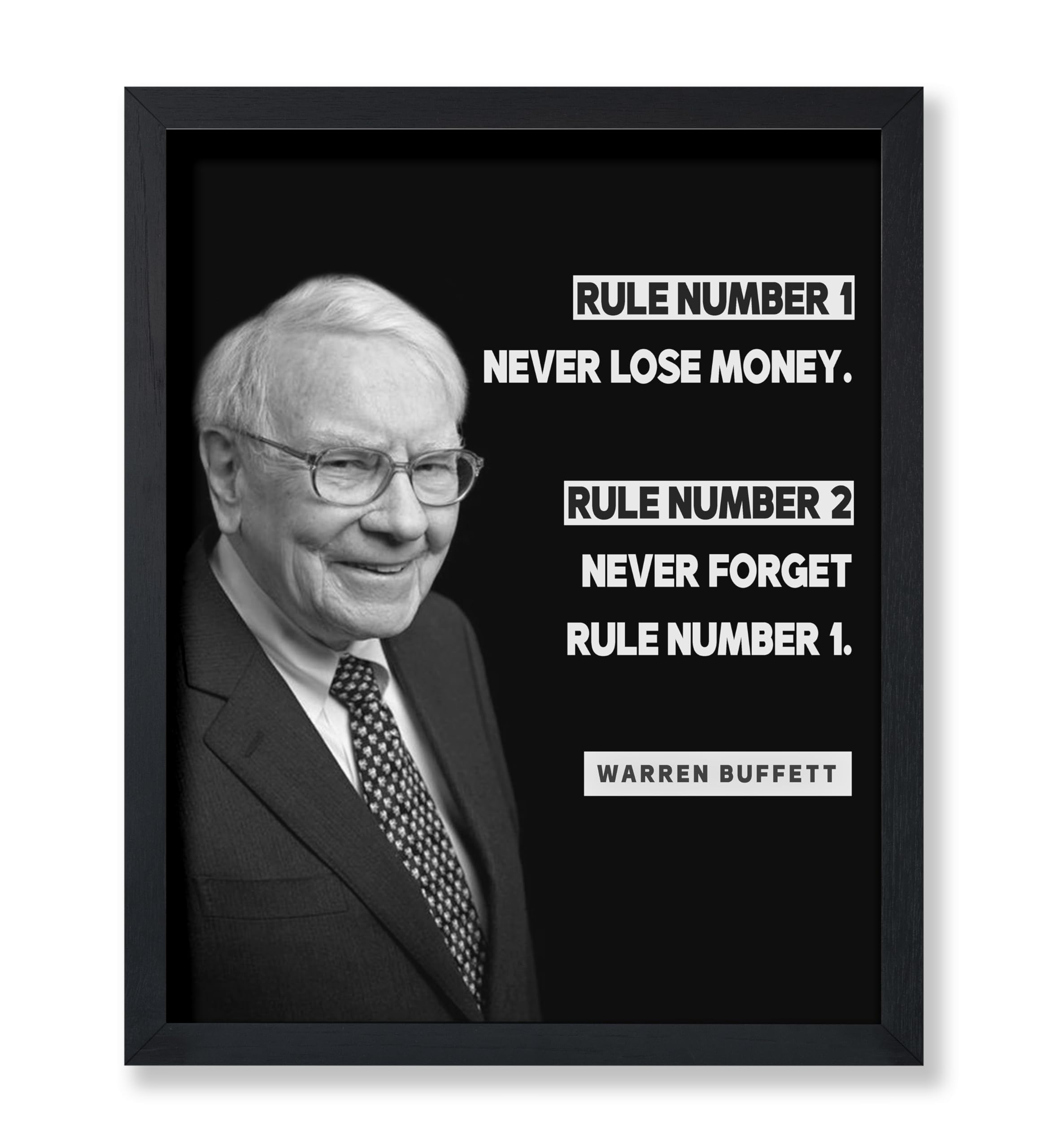 Amazon.com: Poster Master Never Lose Money Poster - Warren Buffett ...