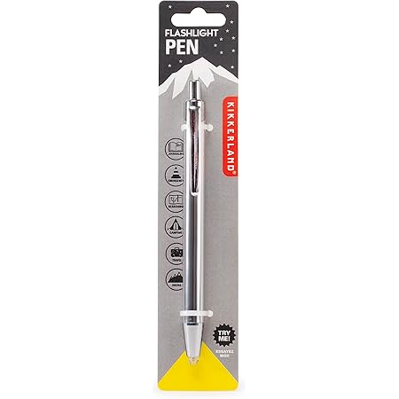 KIKKERLAND – Flashlight Pen - Light Up LED Tipped Ballpoint Pen for ...