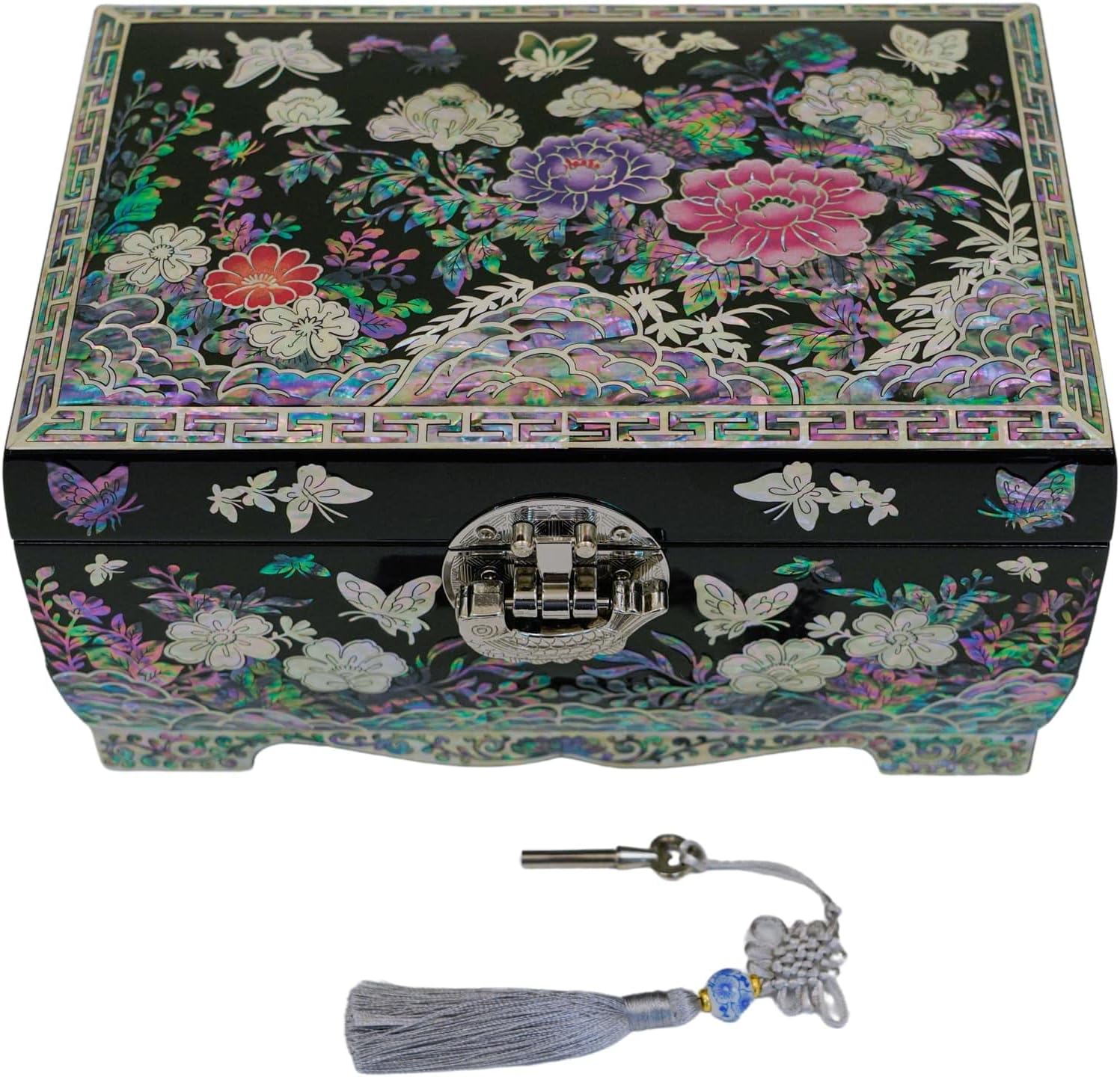 Amazon.com: February Mountain Mother of Pearl Box with Ring Tray ...