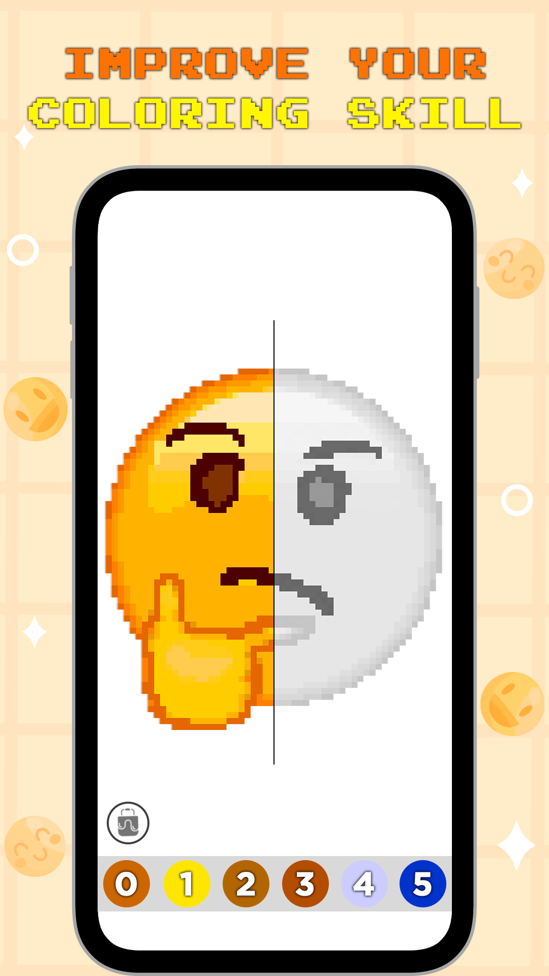 Emoji Pixel Art - Paint by Number : Coloring Games For Kids - App on ...