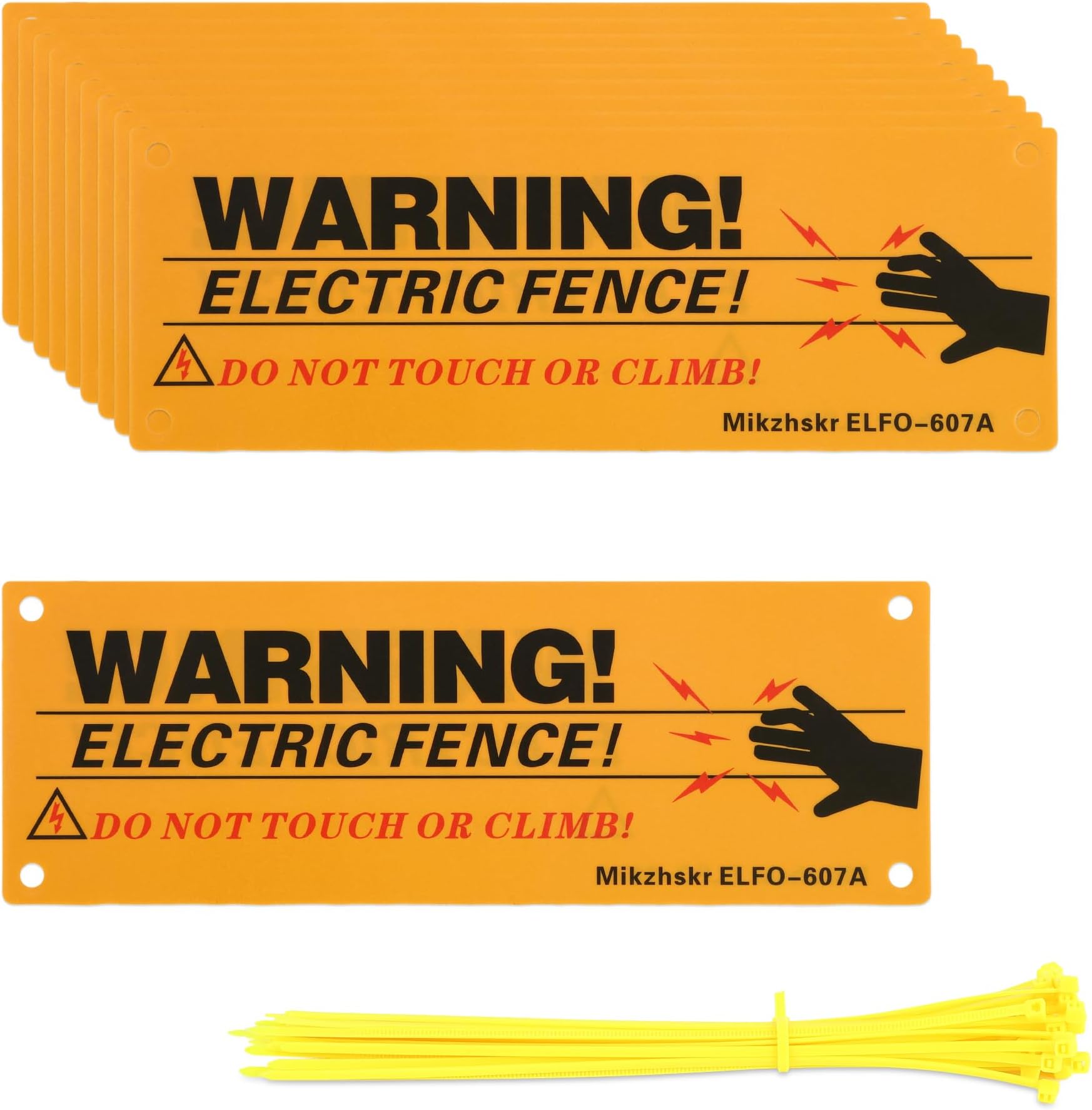 Amazon.com: Danger Electric Fence Sign - 11x8 Coroplast Warning Sign ...