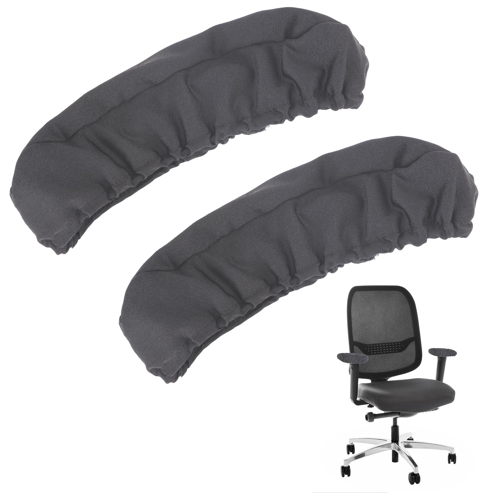 KALIONE 2Pcs Office Chair Arm Armrest Covers, Stretchable Polyester ...