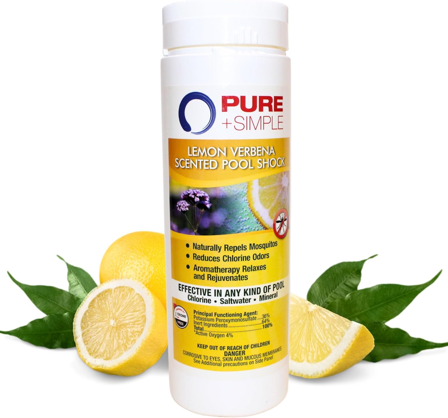 Amazon.com : Pure and Simple Lemon Scented Non-Chlorine Pool Shock ...