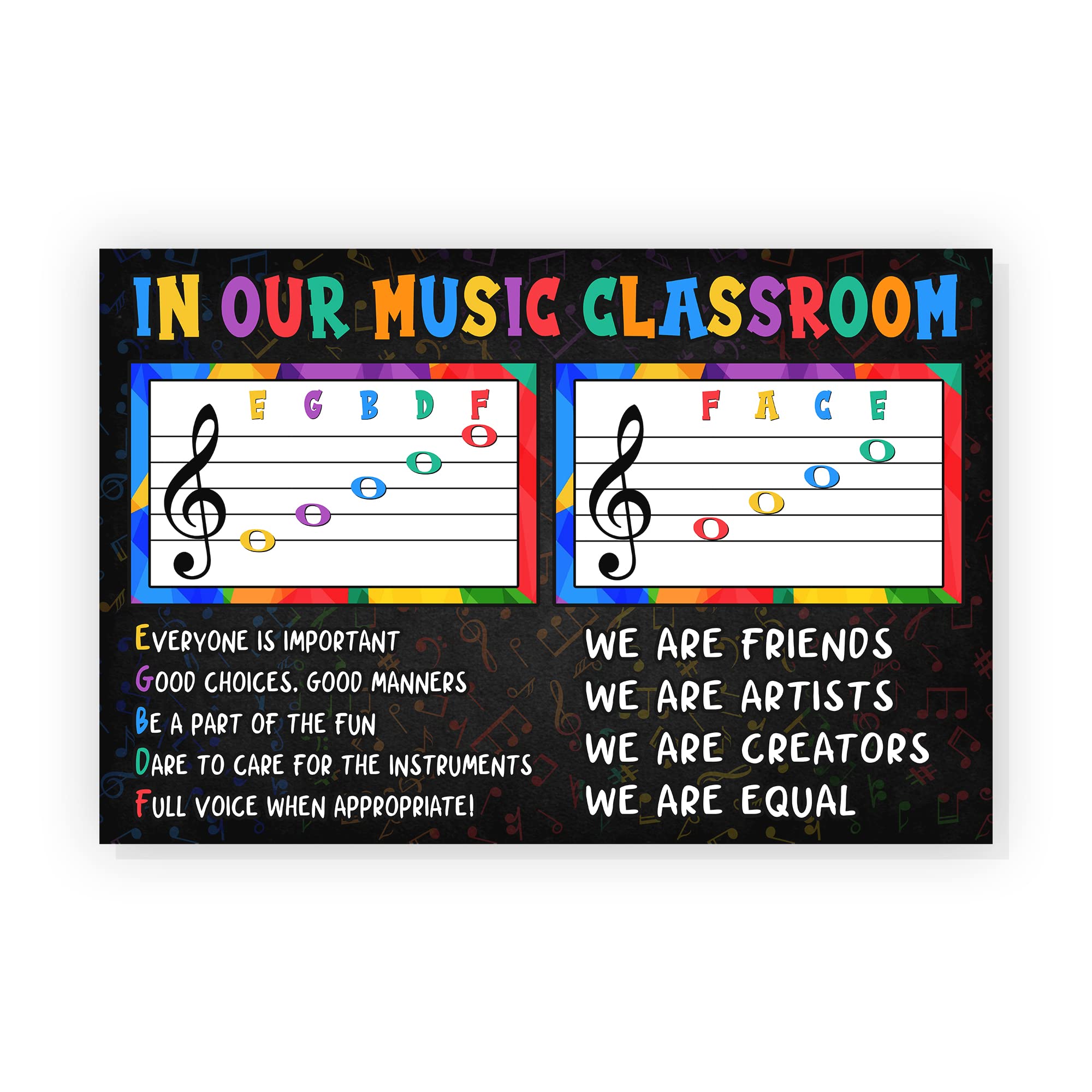 Amazon.com: 24TRESOR In Our Music Classroom Posters Music Classroom ...
