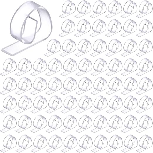 Amazon.com: Eccliy 150 Pieces Transparent Clear Tablecloth Clips ...