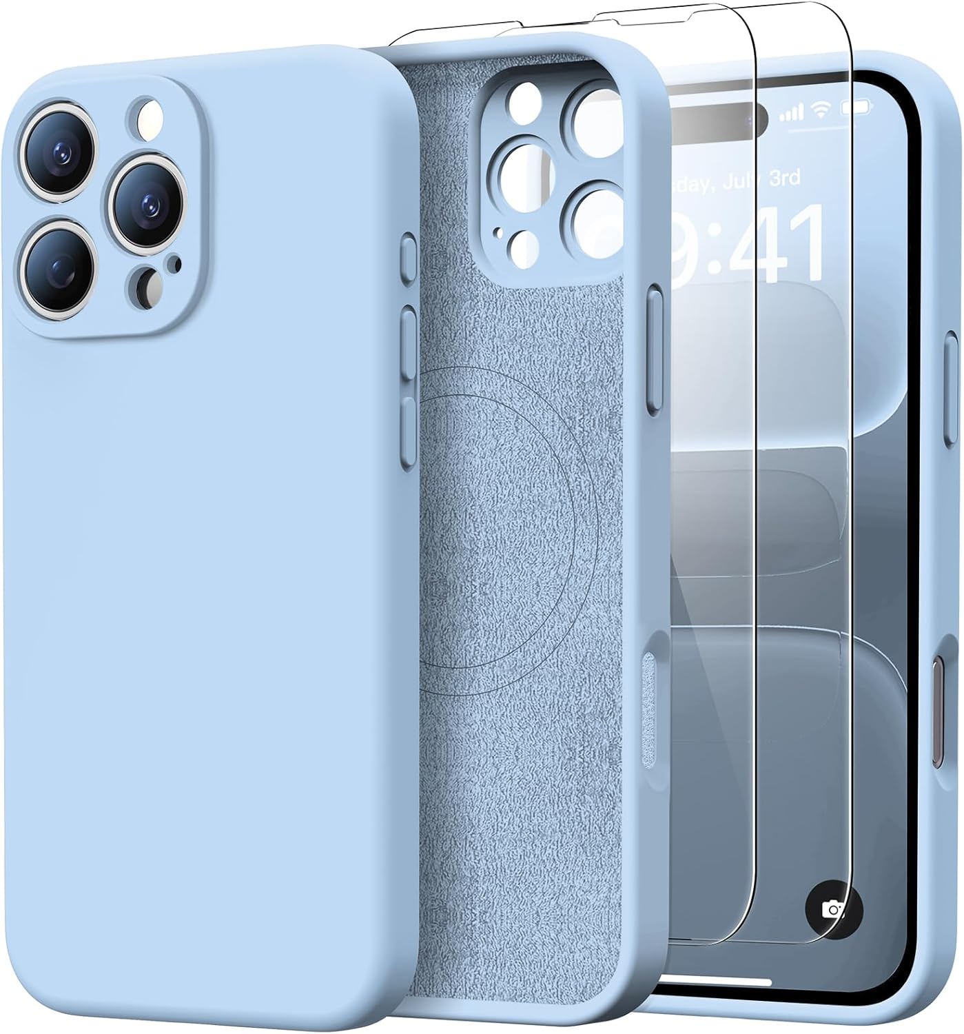 Amazon.com: Kiresen Funda para iPhone 16 Pro Max con 2 protectores de ...