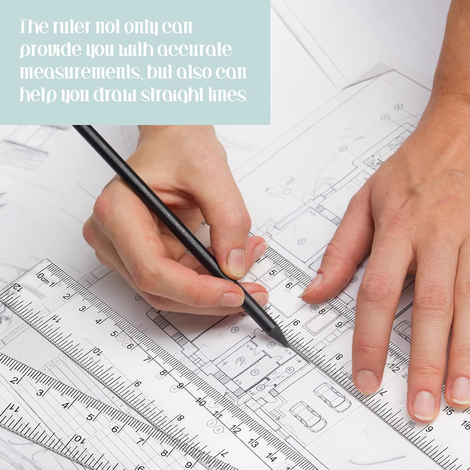 100 reglas transparentes de 12 pulgadas, regla recta con pulgadas y ...