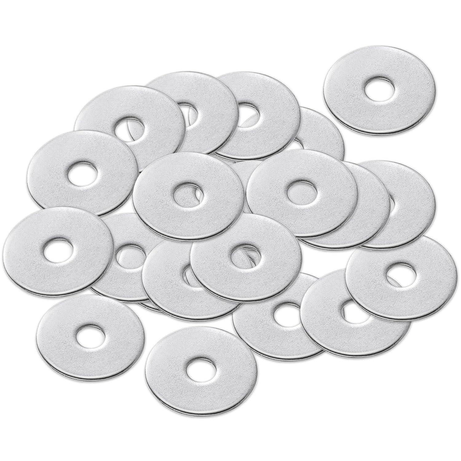 CYEER 200 Pack M6 x 25mm Metal Flat Penny Washers, 304 Stainless Steel ...