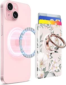 Amazon.com: GVIEWIN Bundle - Compatible with iPhone 14 Case Flower (Vibrant Spring) + Magnetic ...