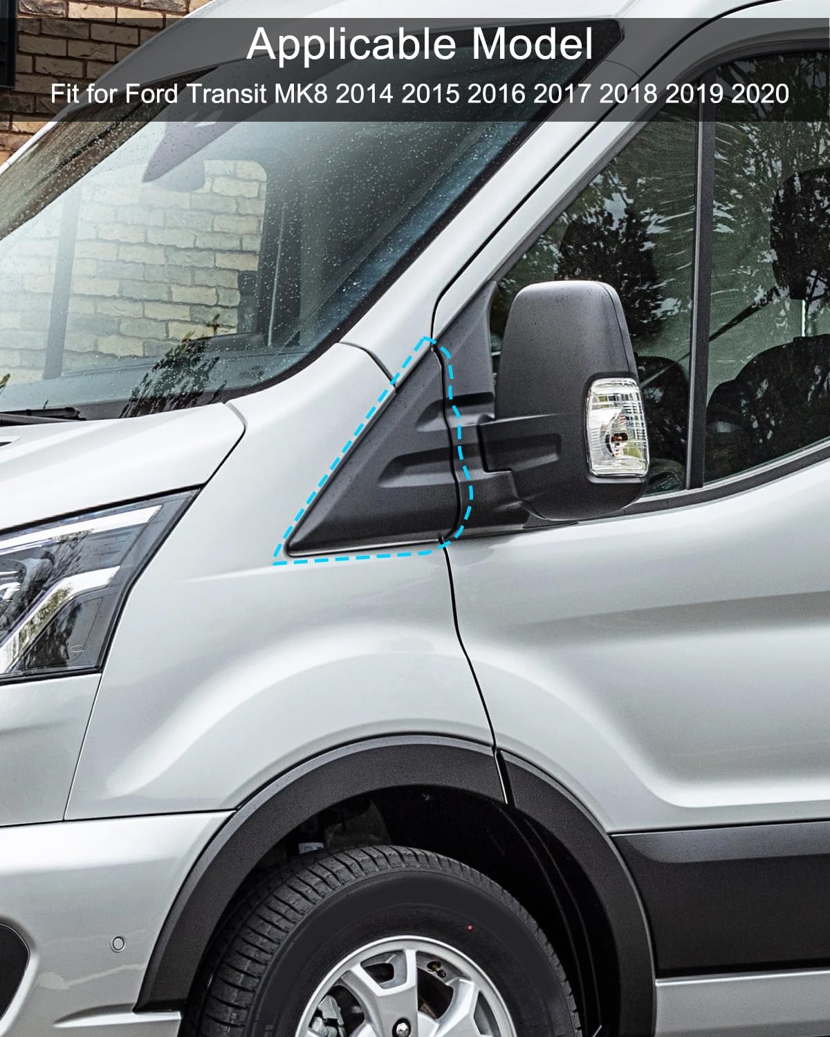 Espejo retrovisor delantero externo izquierdo A placa triangular para ...