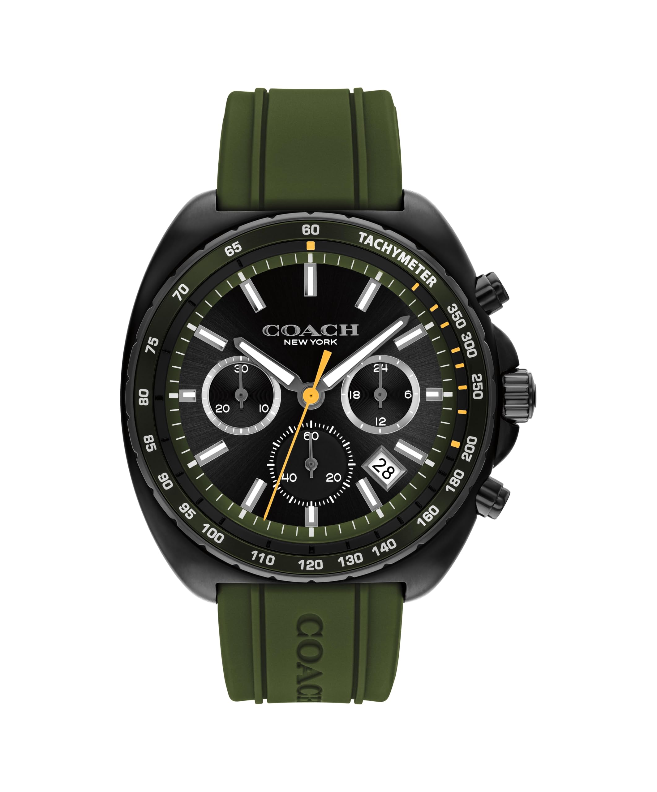 Amazon.com: Coach Charter Men's Quartz Chronograph Watch, Silicone ...