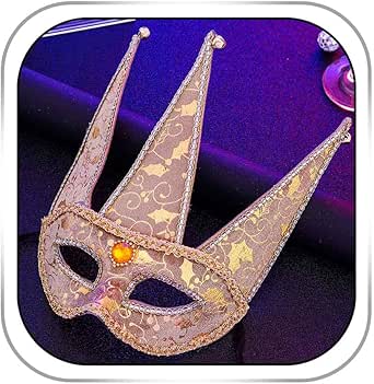 Amazon.com: Haomye Masquerade Mask Venetian Eye Mask for Rave Mardi ...