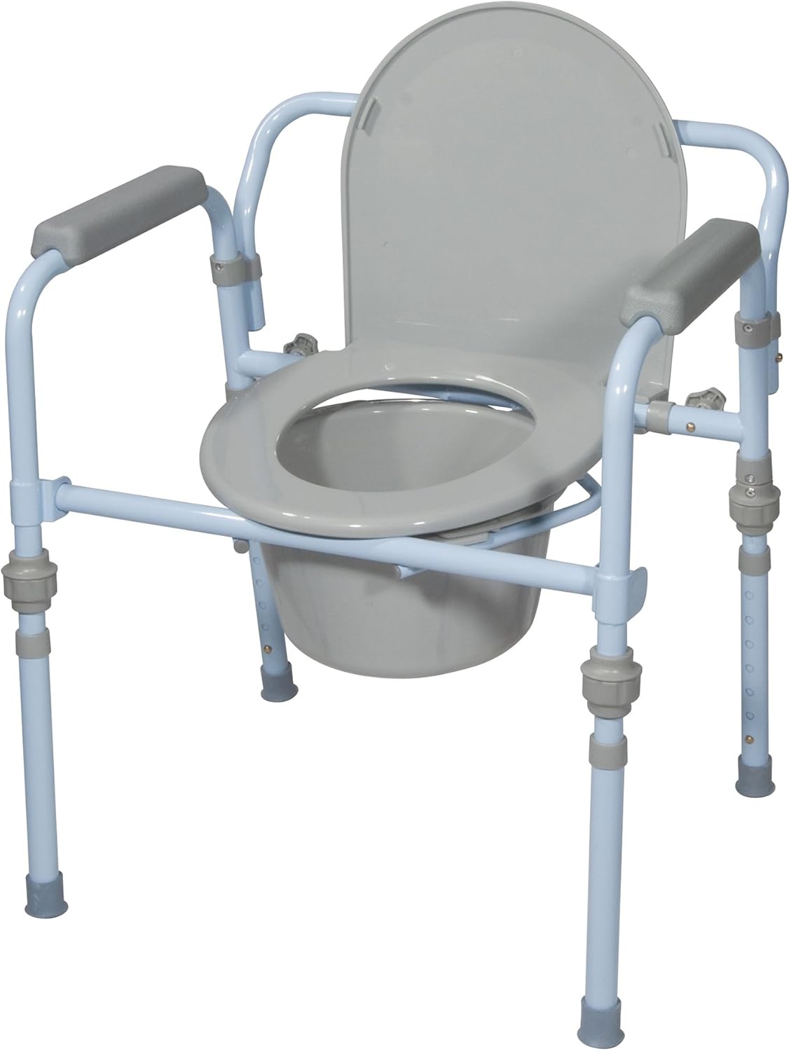 Amazon.com: Drive Medical Folding Bedside Commode Seat with Commode ...