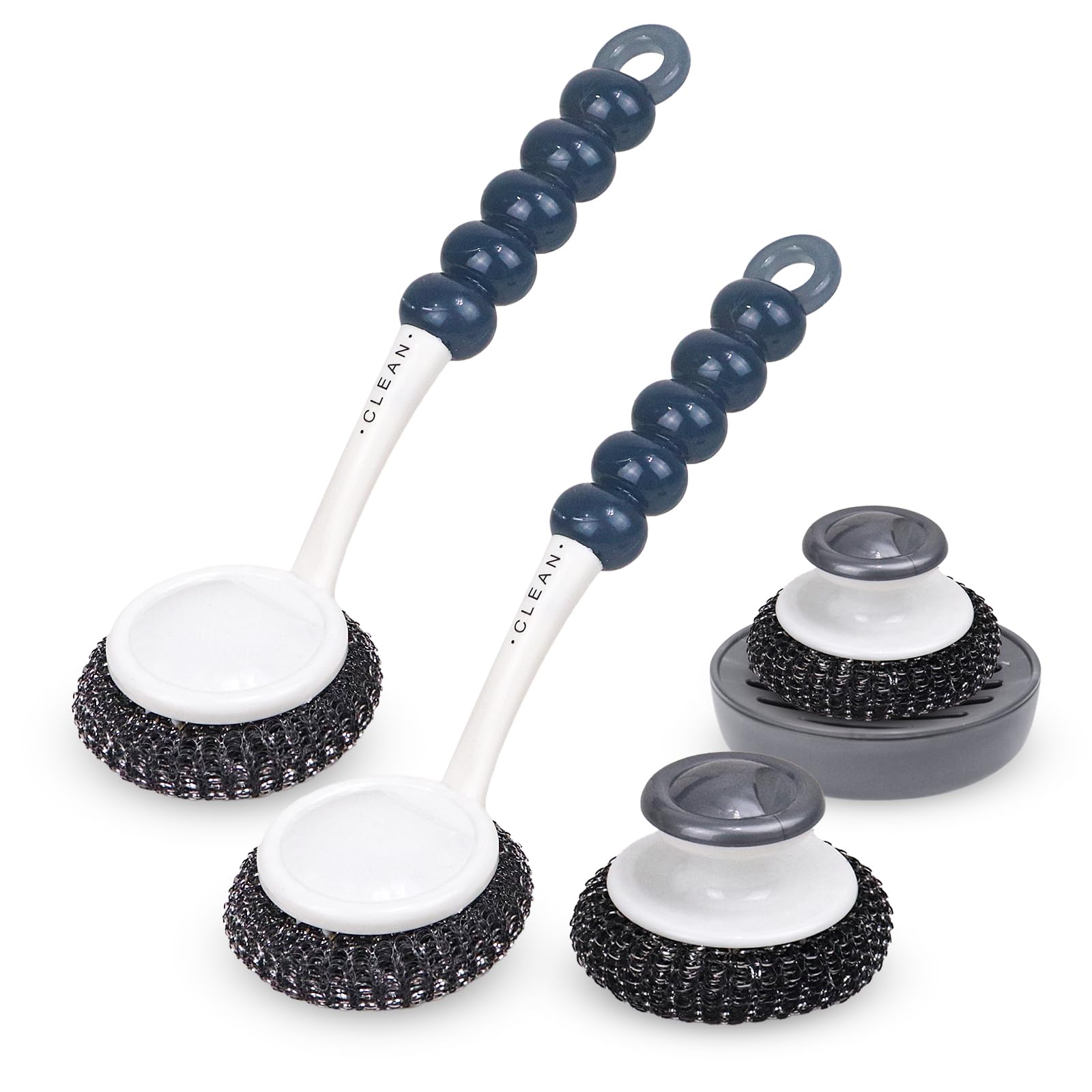 Stainless Steel Sponge Wool Scrubbers, Dish Metal Scrubber Dishwashing ...