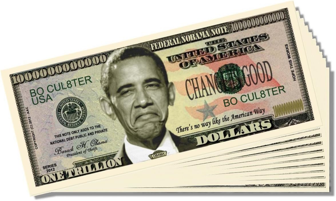 Amazon.com: "Nobama" (President Obama) Million Dollar Bill - 10 Count ...