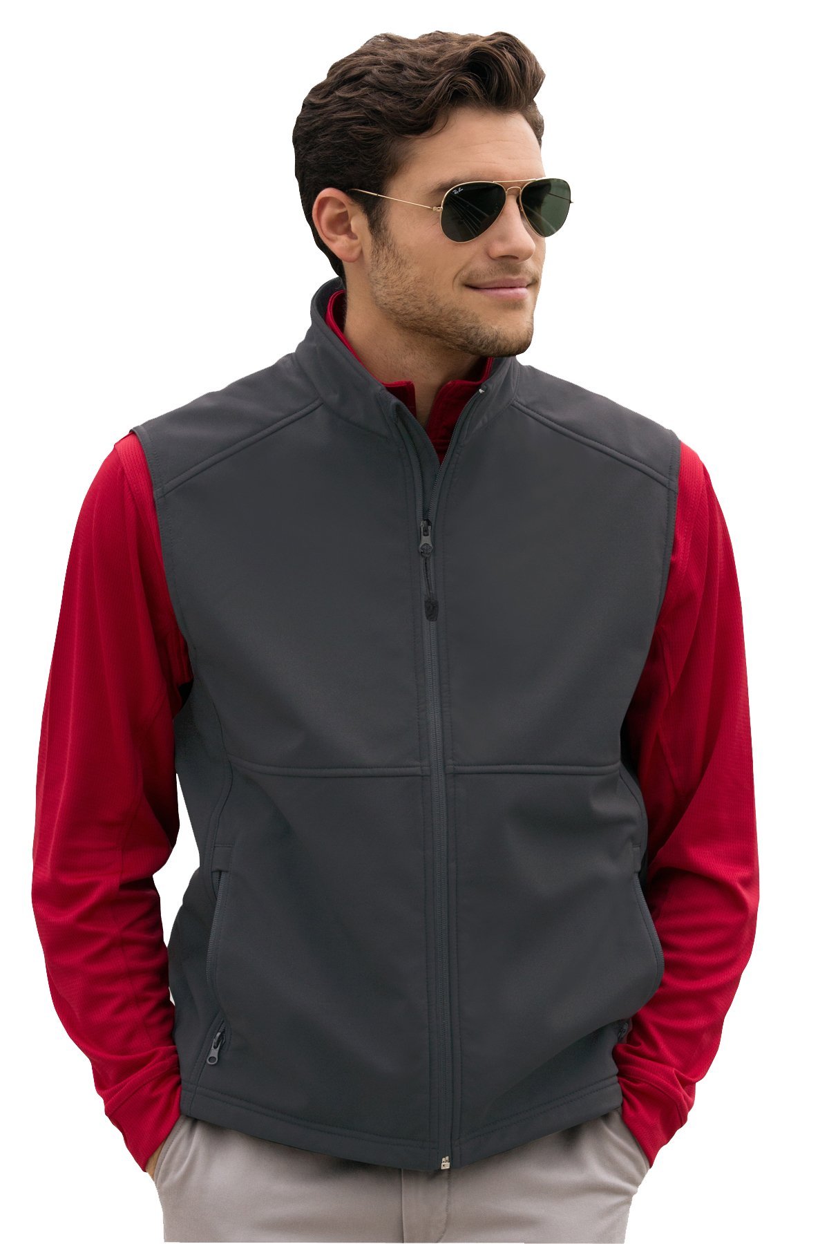 VANTAGE Men's Quest Bonded Softshell Vest at Amazon Men’s Clothing store