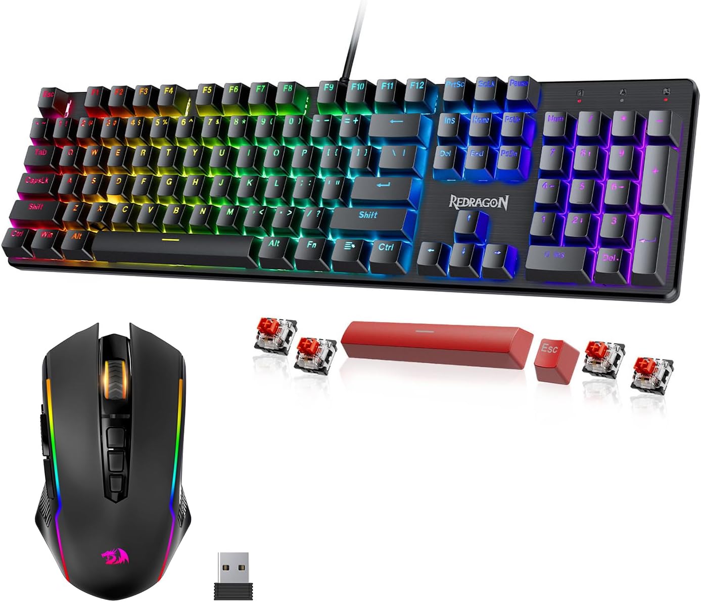 Amazon.com: Redragon M910-KS Gaming Mouse and K671 Gaming Keyboard ...