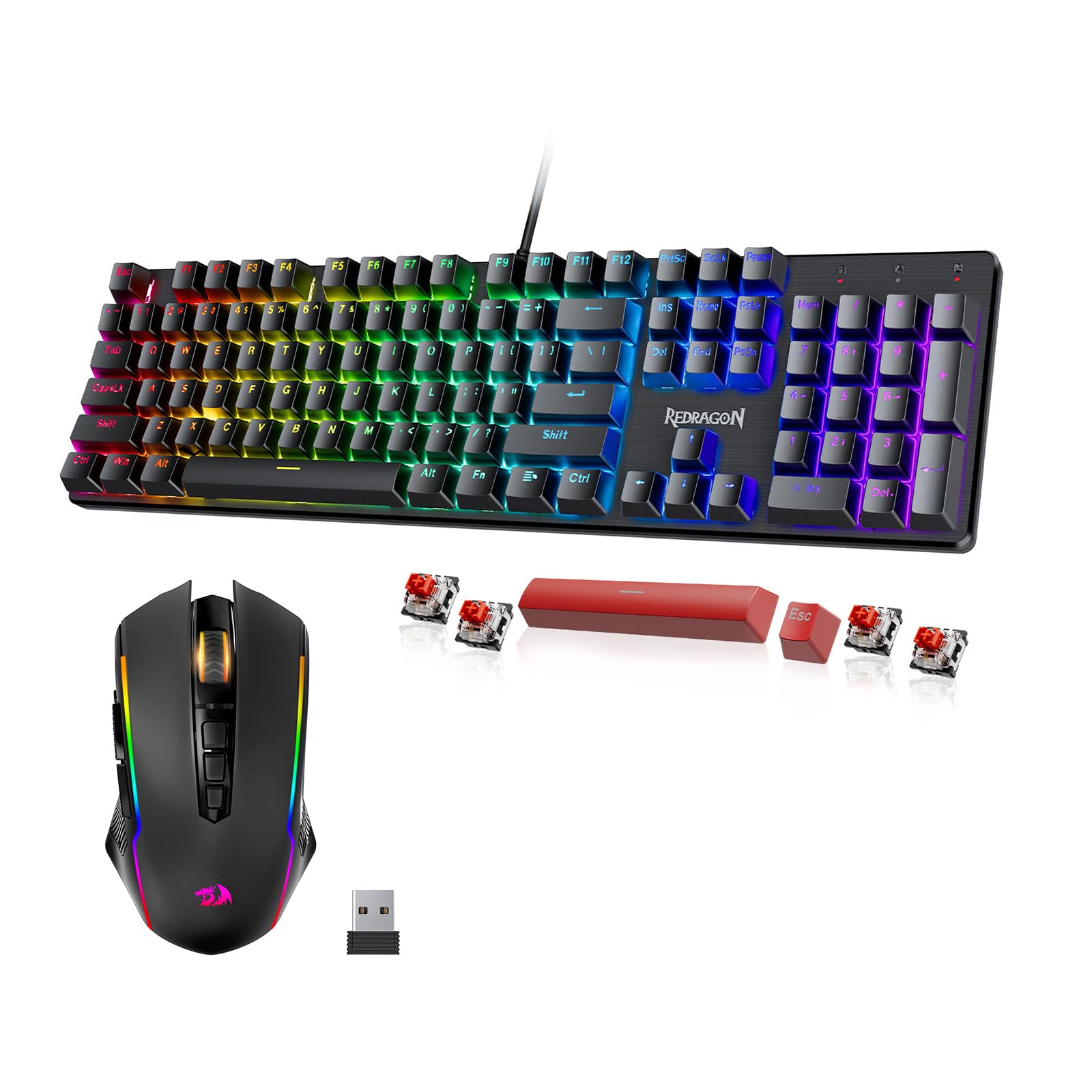 Amazon.com: Redragon M910-KS Gaming Mouse and K671 Gaming Keyboard ...