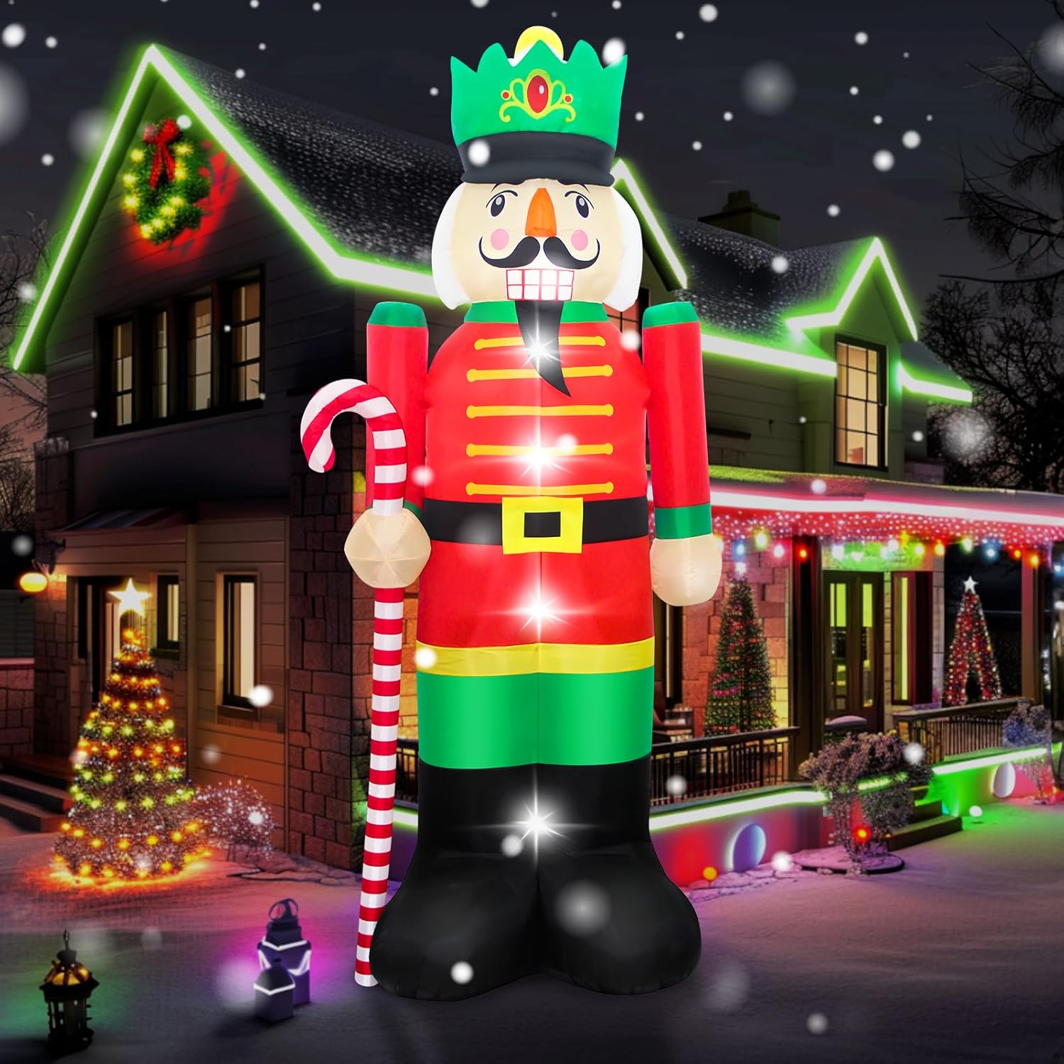 Amazon.com: 12 Ft Christmas Giant Nutcracker Inflatables Outdoor Yard ...